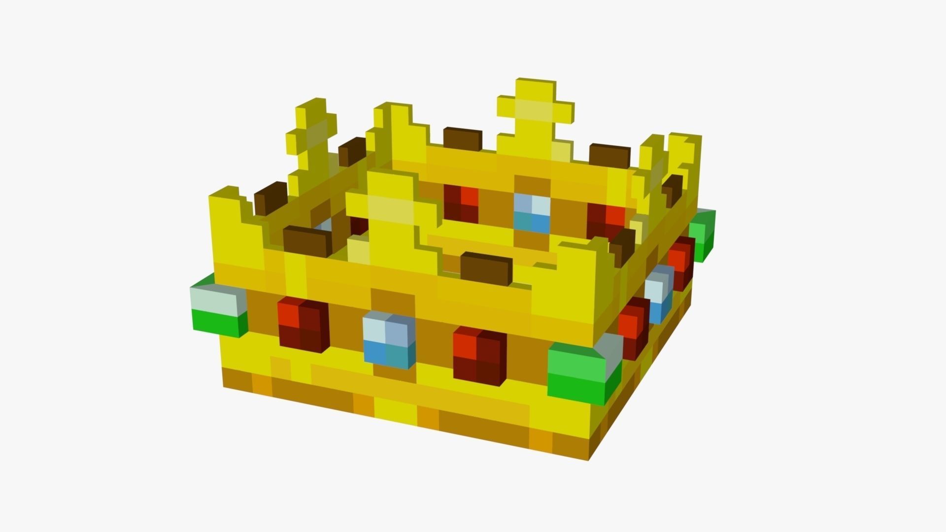 3D model Minecraft Crown VR / AR / low-poly | CGTrader