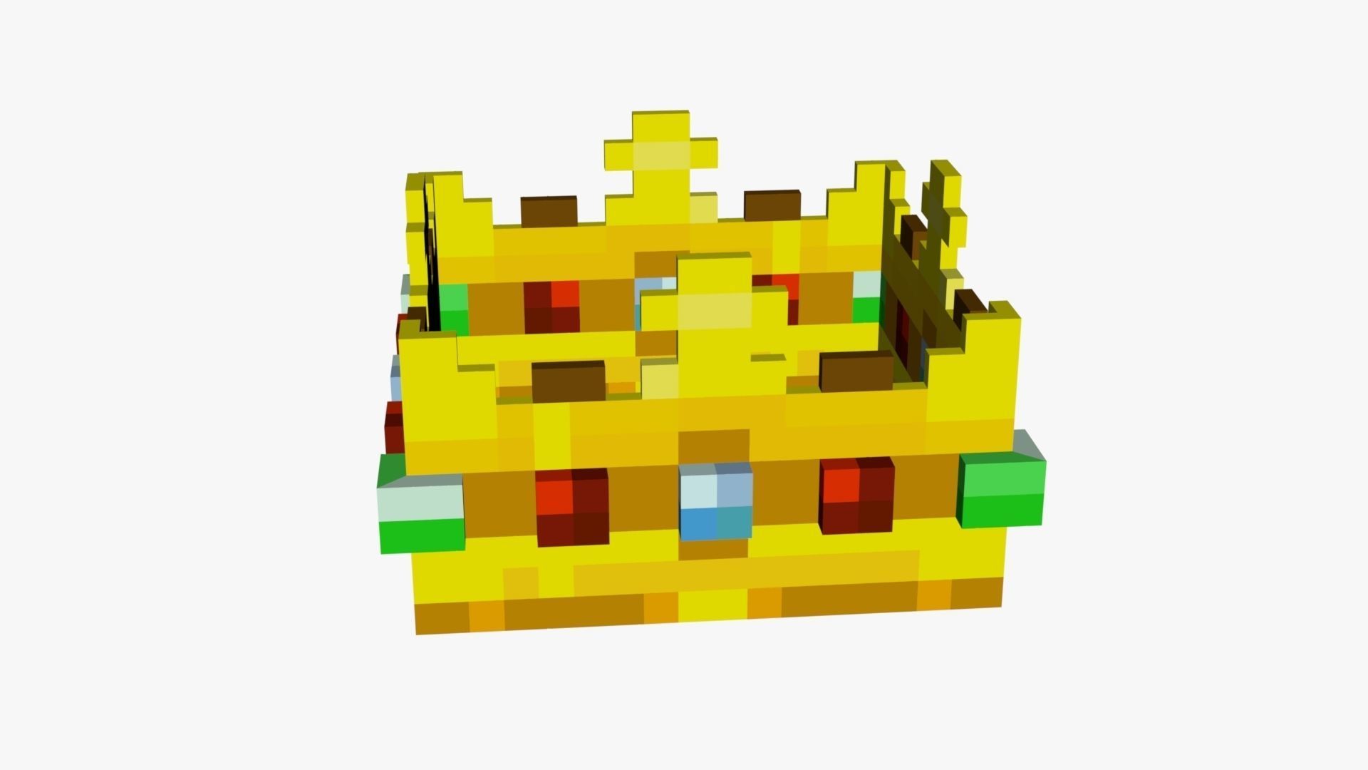 3D model Minecraft Crown VR / AR / low-poly | CGTrader