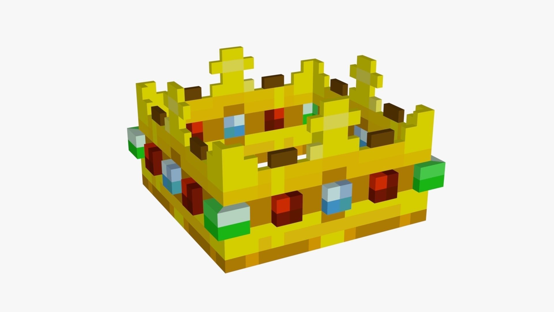 3D model Minecraft Crown VR / AR / low-poly | CGTrader