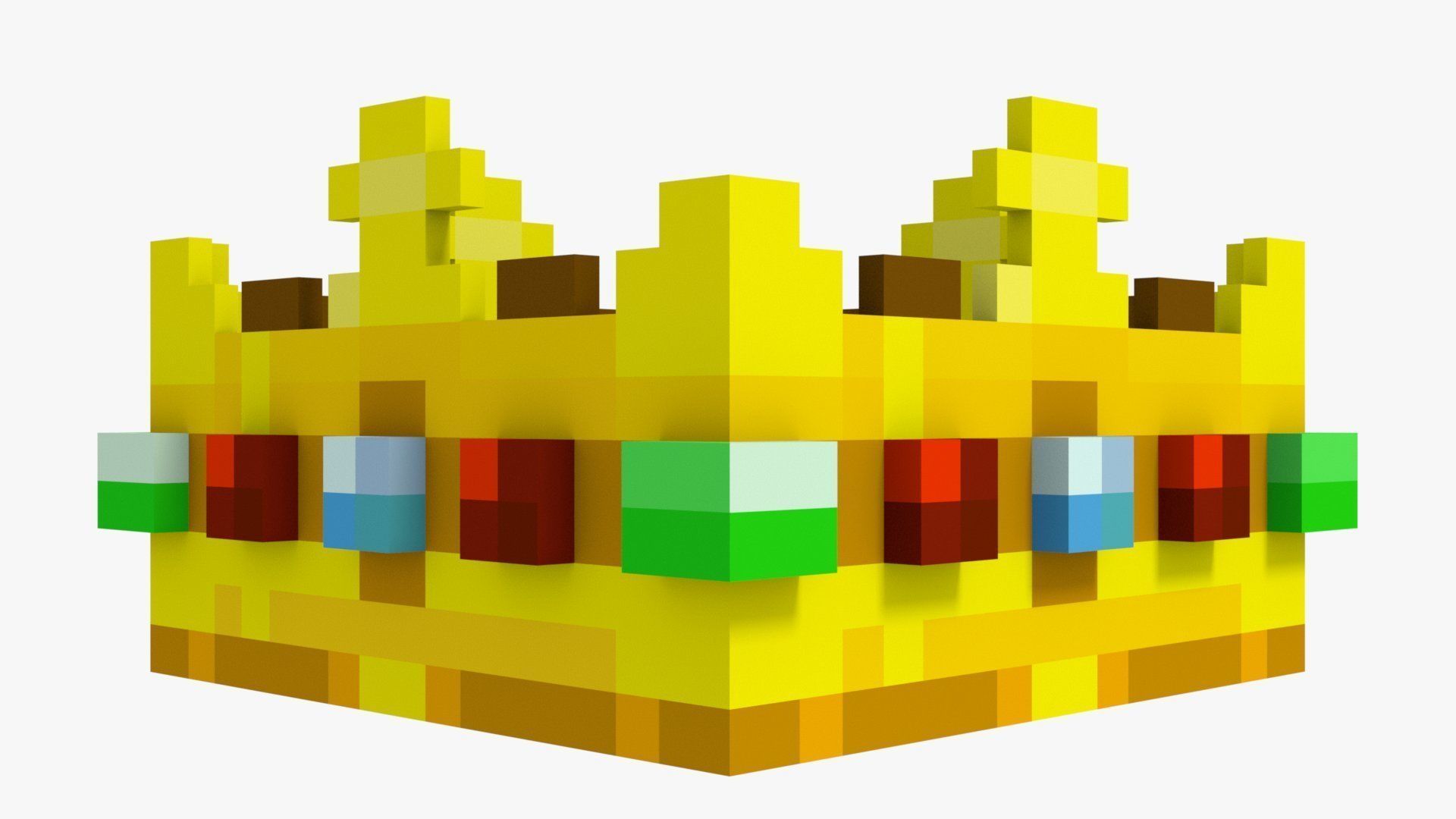 3D model Minecraft Crown VR / AR / low-poly | CGTrader