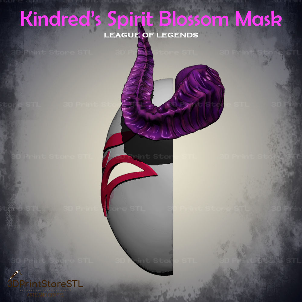 Kindred Mask Skin Cosplay League of Legends - STL File 3D model 3D ...