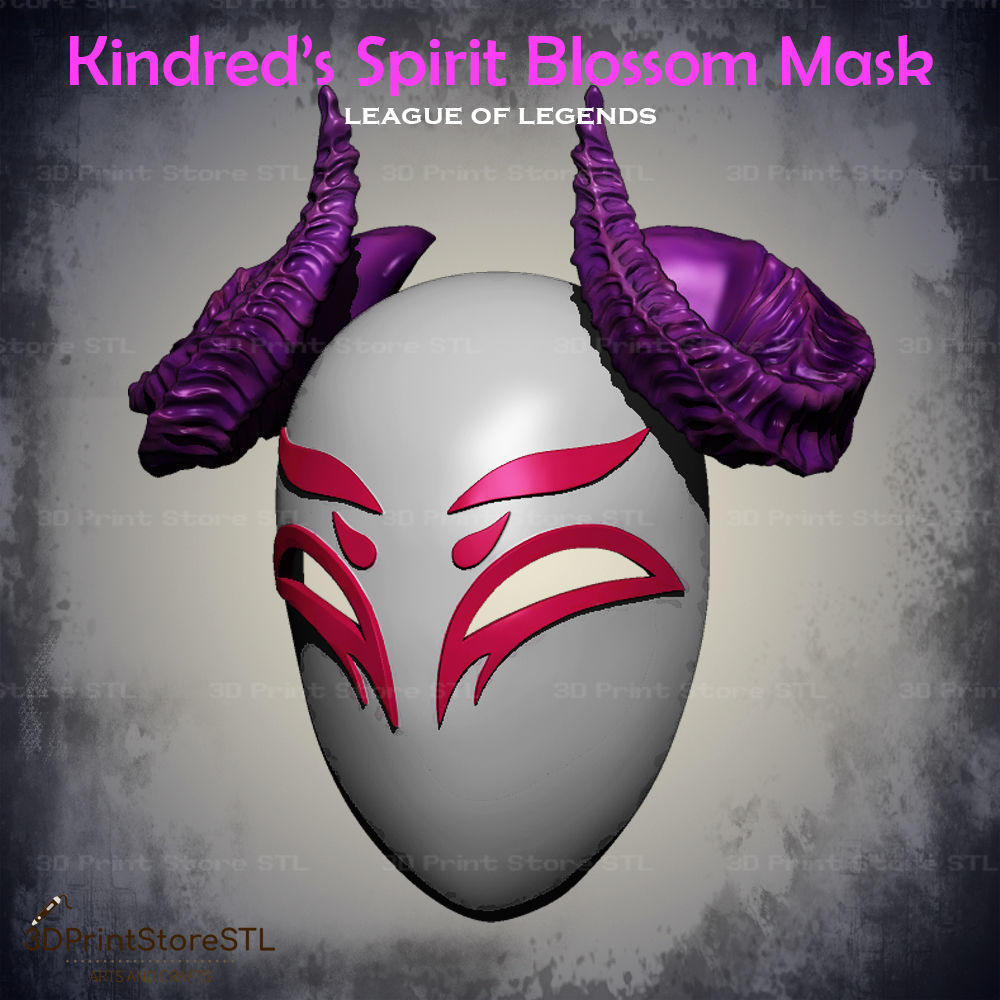 Kindred Mask Skin Cosplay League of Legends - STL File 3D model 3D ...