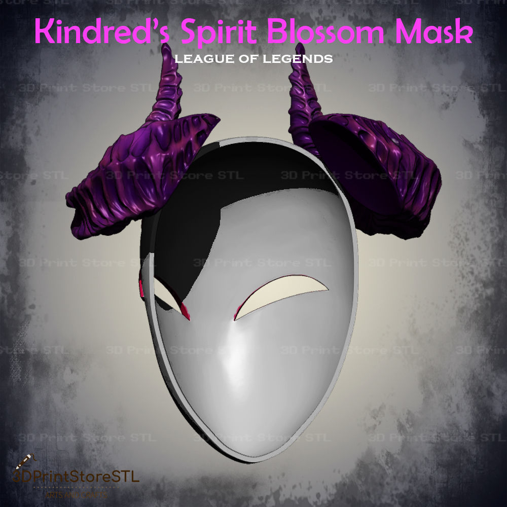 Kindred Mask Skin Cosplay League of Legends - STL File 3D model 3D ...