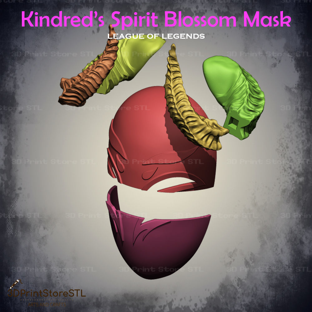 Kindred Mask Skin Cosplay League of Legends - STL File 3D model 3D ...
