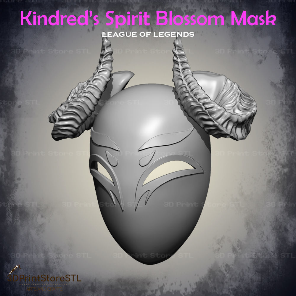 Kindred Mask Skin Cosplay League of Legends - STL File 3D model 3D ...