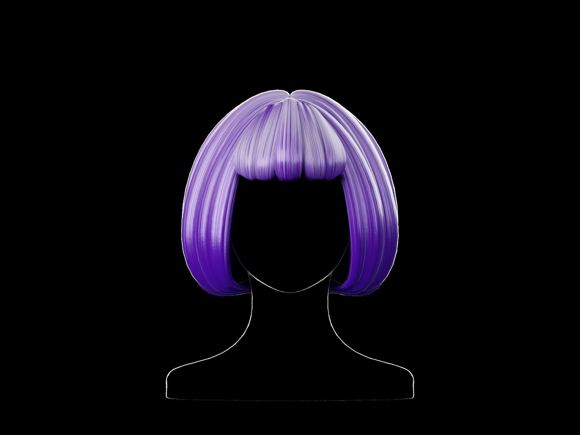 3D Hair Female 005 free VR / AR / low-poly 3D model | CGTrader