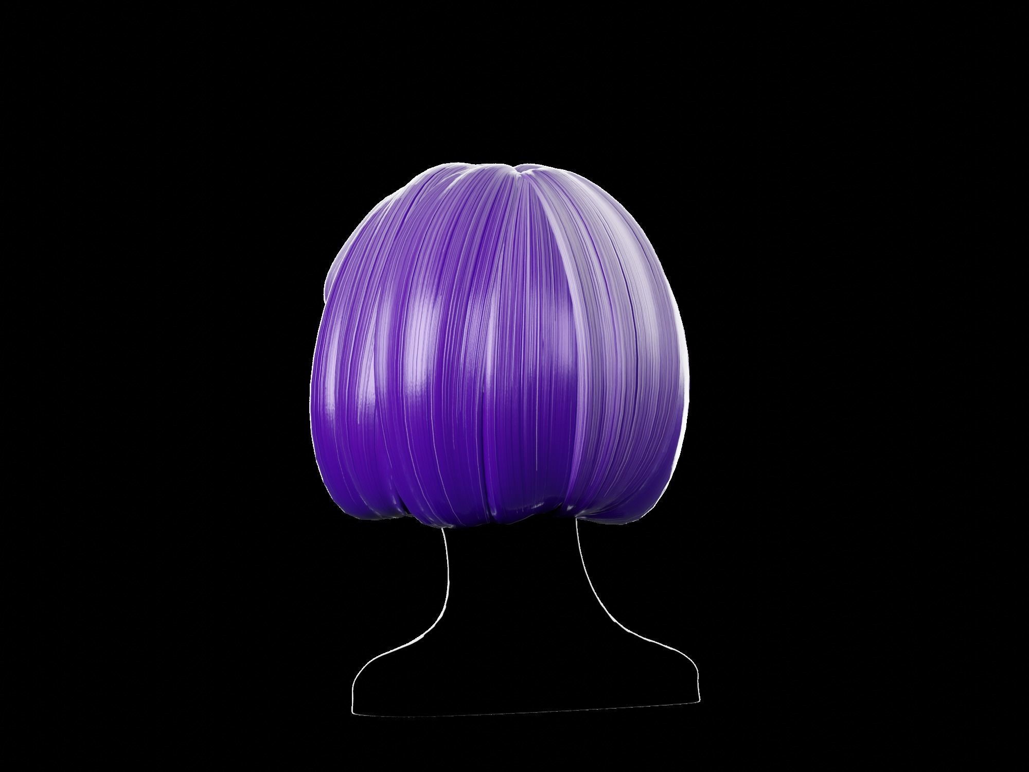 3D Hair Female 005 free VR / AR / low-poly 3D model | CGTrader