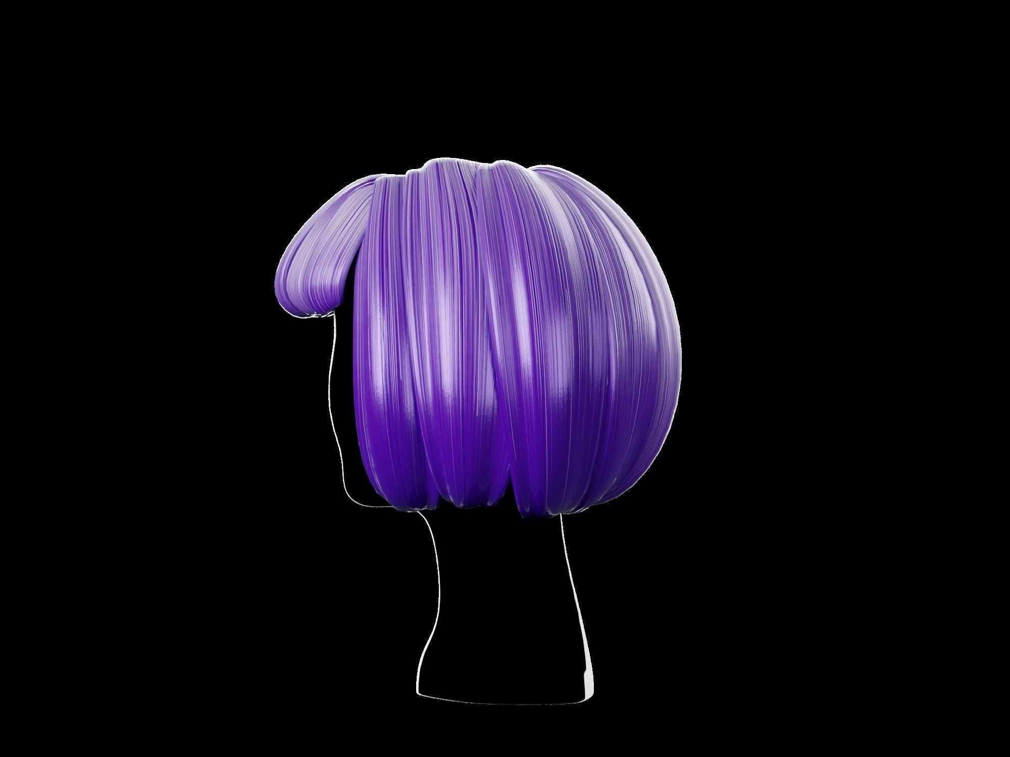 3D Hair Female 005 free VR / AR / low-poly 3D model | CGTrader