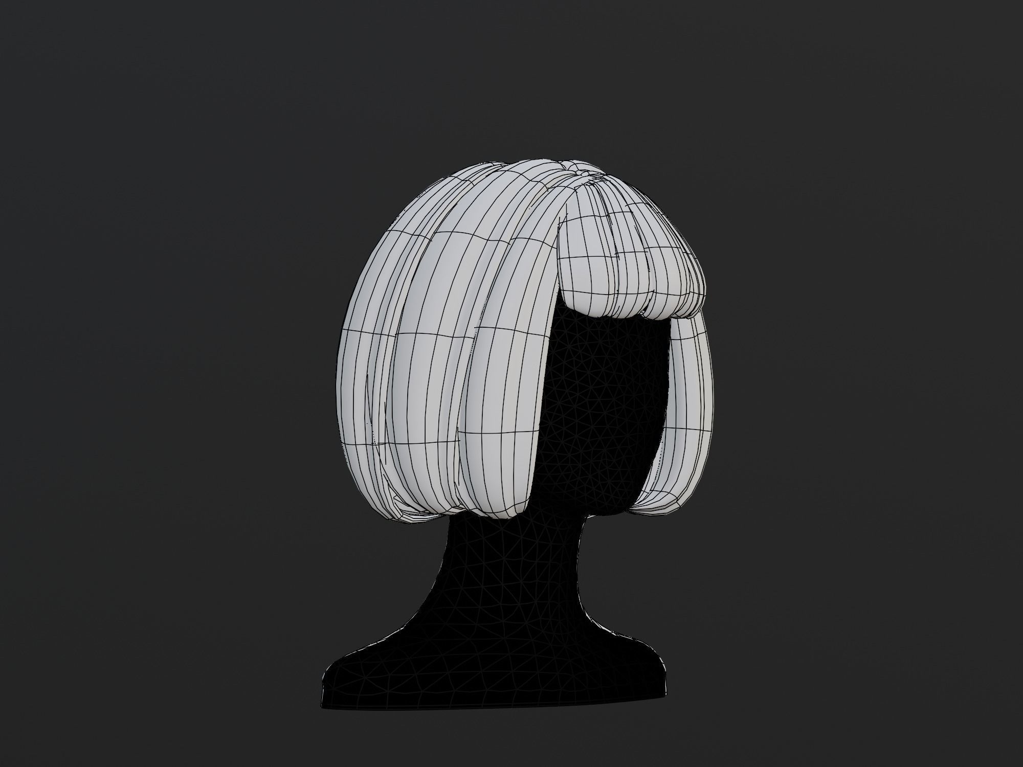3D Hair Female 005 free VR / AR / low-poly 3D model | CGTrader