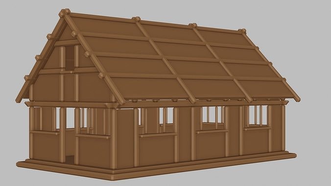 Stable wooden house 3D model | CGTrader