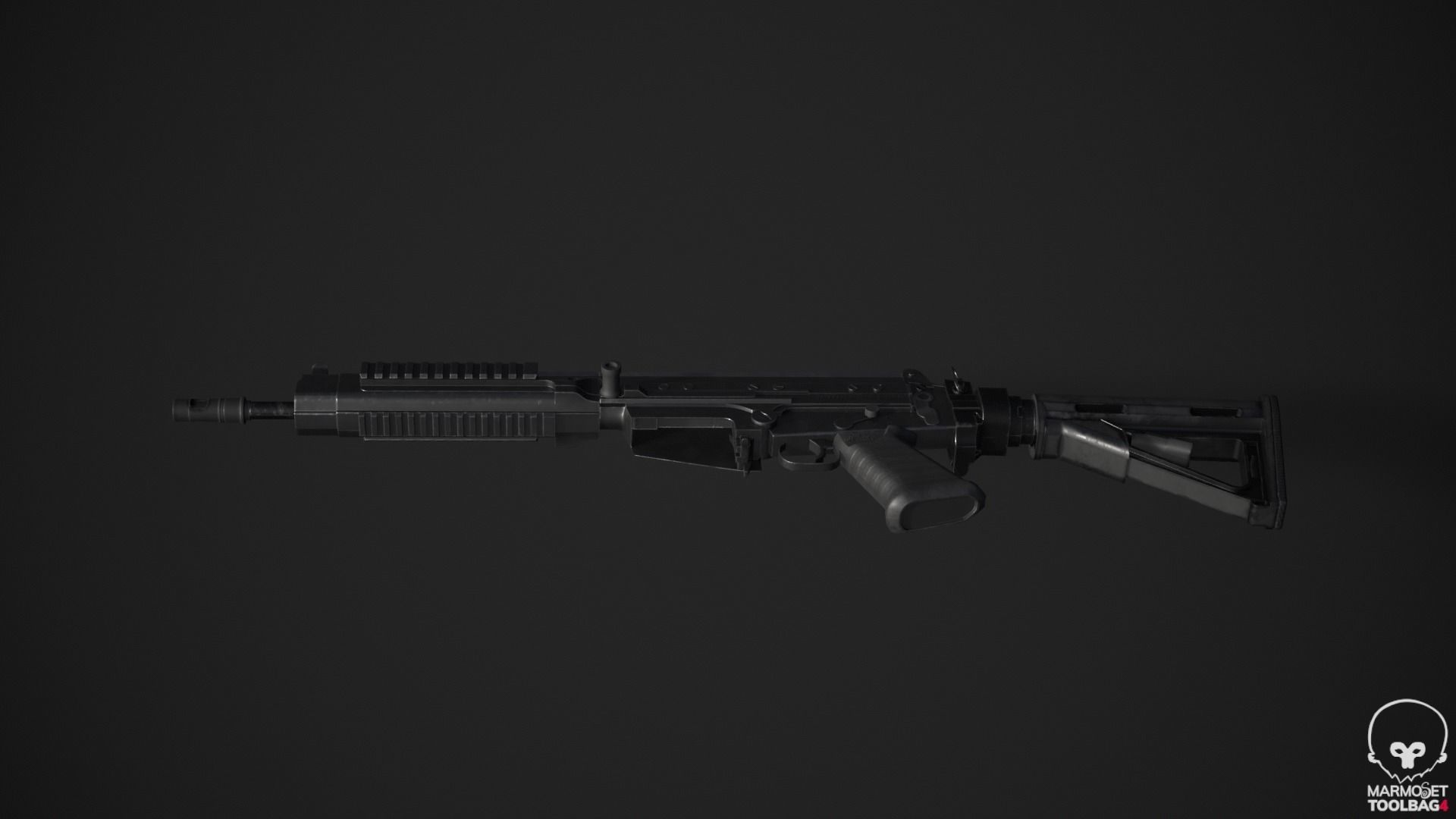 3D model SA58 OSW Para Game-Ready PBR Model VR / AR / low-poly | CGTrader