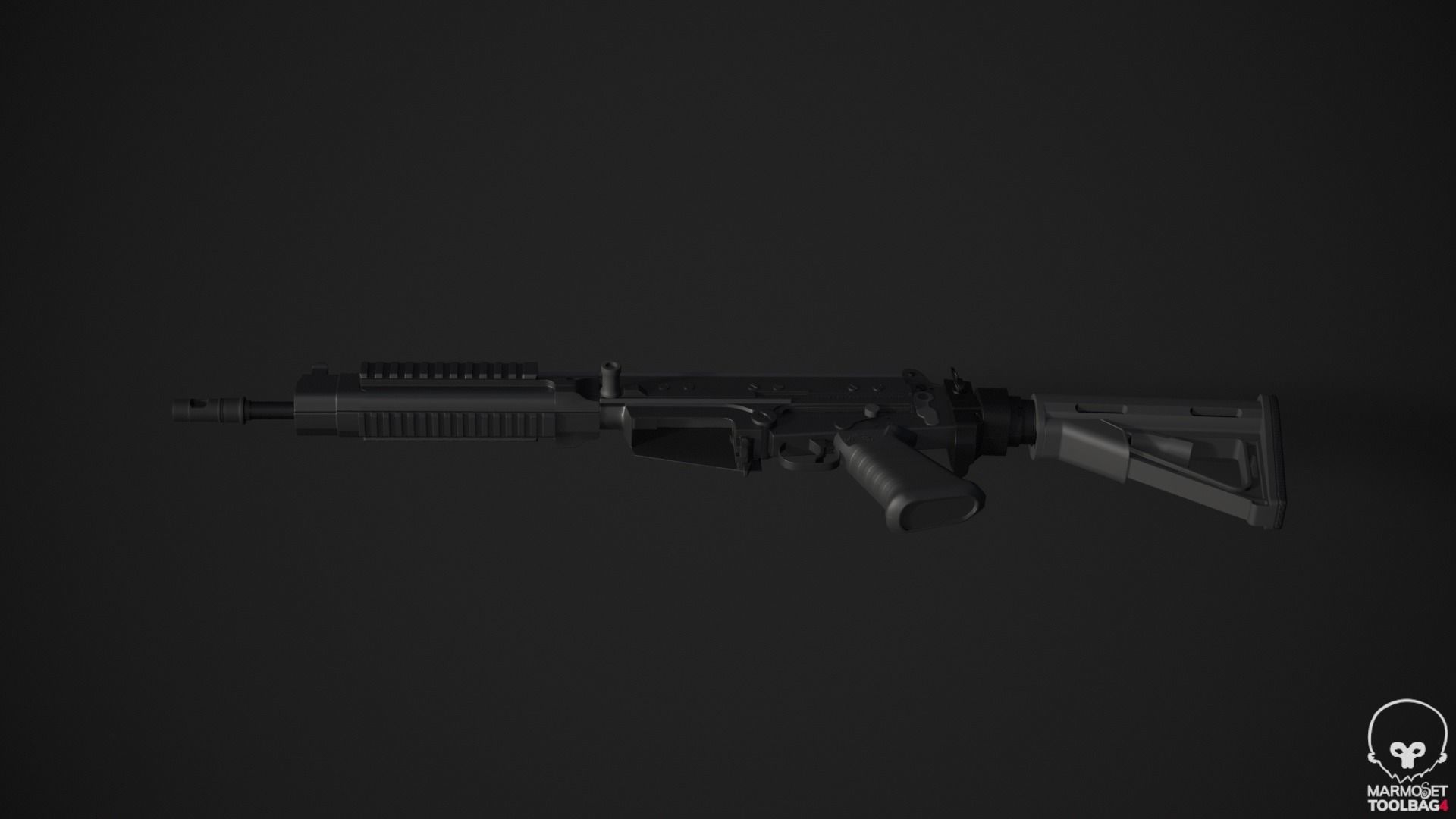 3D model SA58 OSW Para Game-Ready PBR Model VR / AR / low-poly | CGTrader