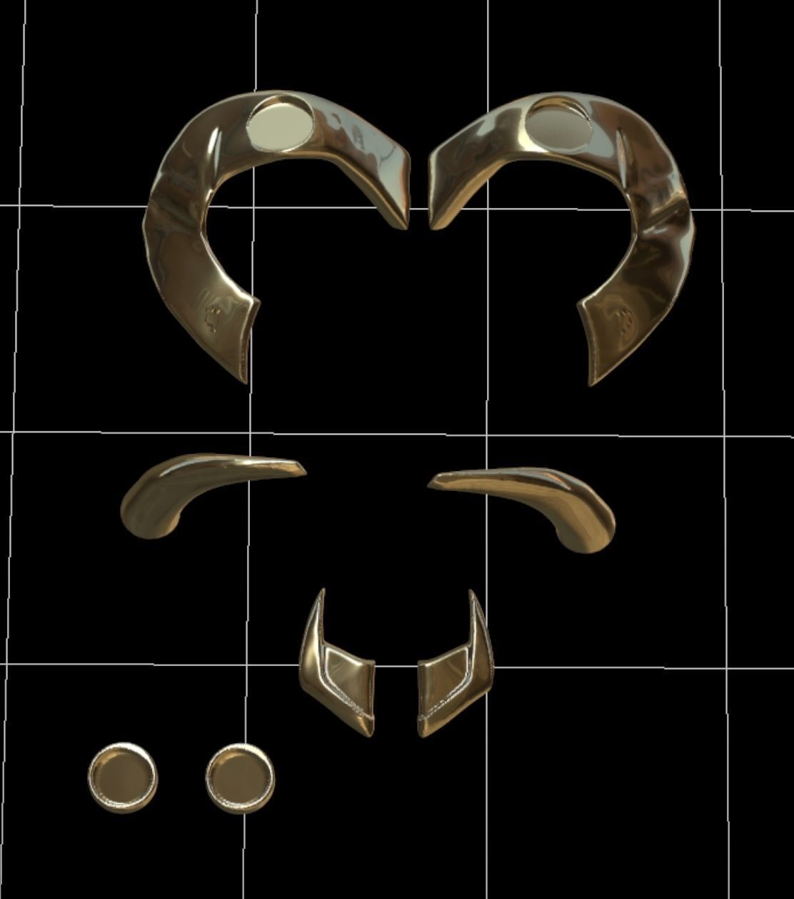 Loki Horns 3D model 3D printable | CGTrader