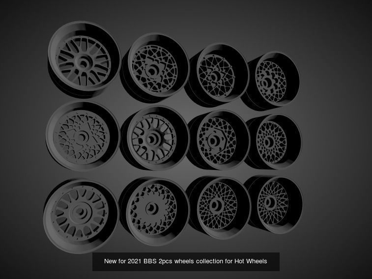 More than 385 Classic rims with Brakes and tires for Hot Wheels 3D ...