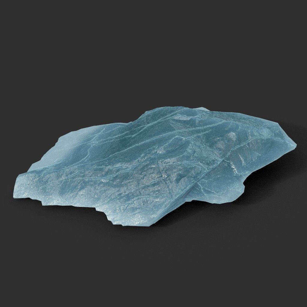 3D model Casual Ice Block 220706 - Ultra HD 16K Textures VR / AR / low ...