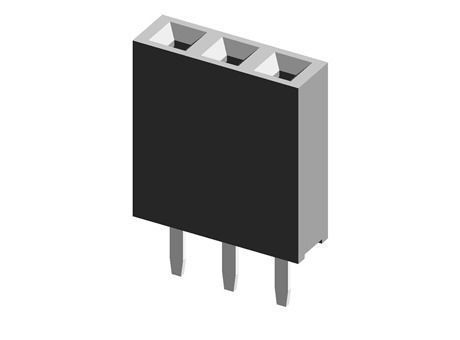 M20 Socket, Sil, Vertical, 4W,2.54Mm free 3D model | CGTrader