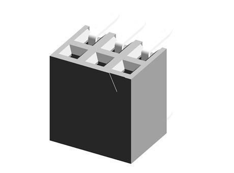 M20 SOCKET,DIL,HORIZONTAL,4w,2.54MM free 3D model | CGTrader