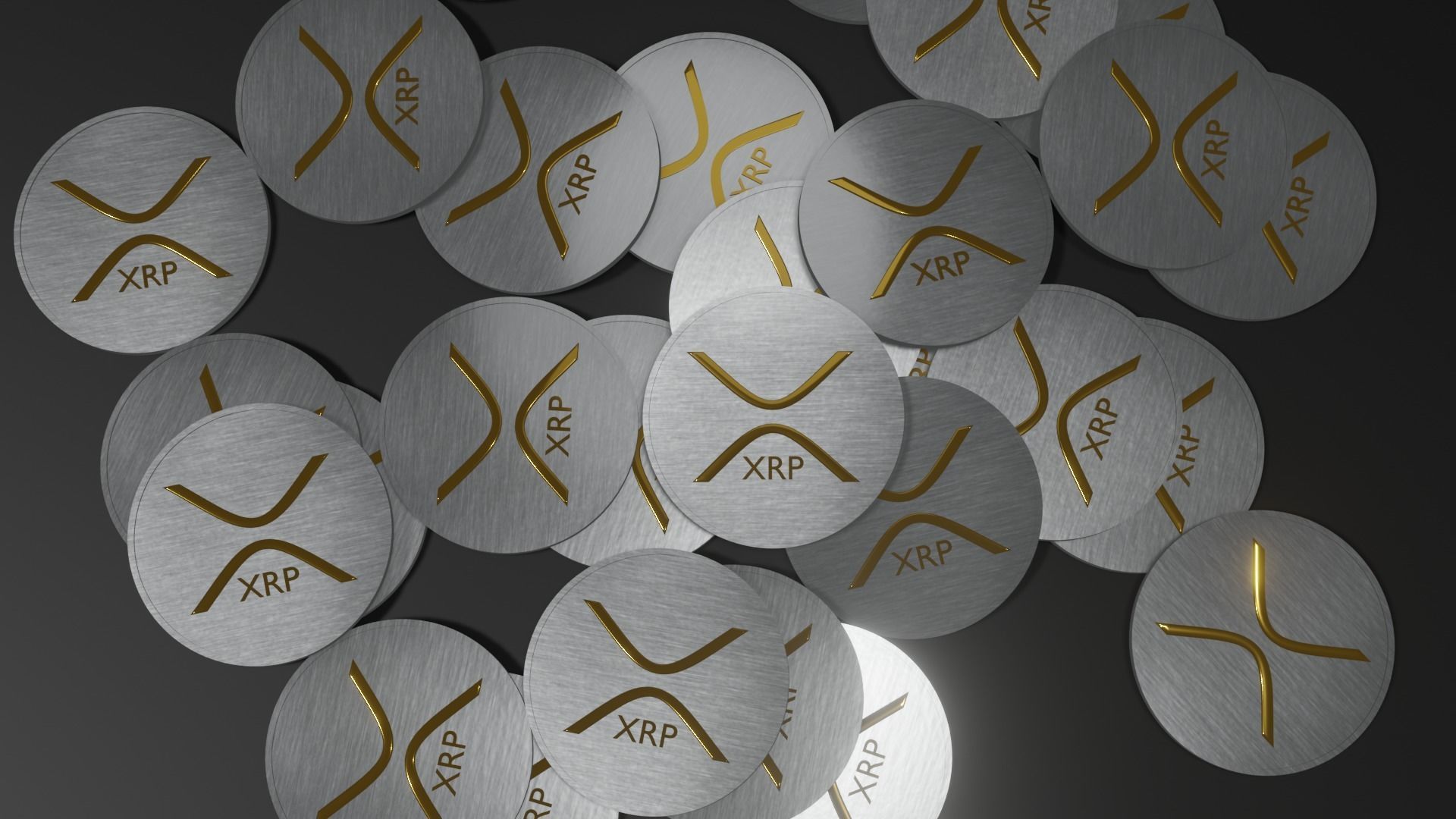 Gold Coin XRP 3D model | CGTrader