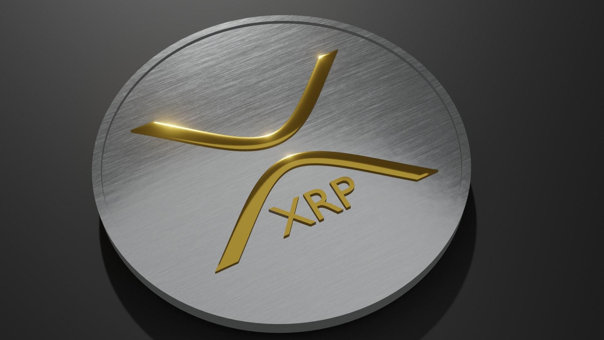 Gold Coin XRP 3D model | CGTrader