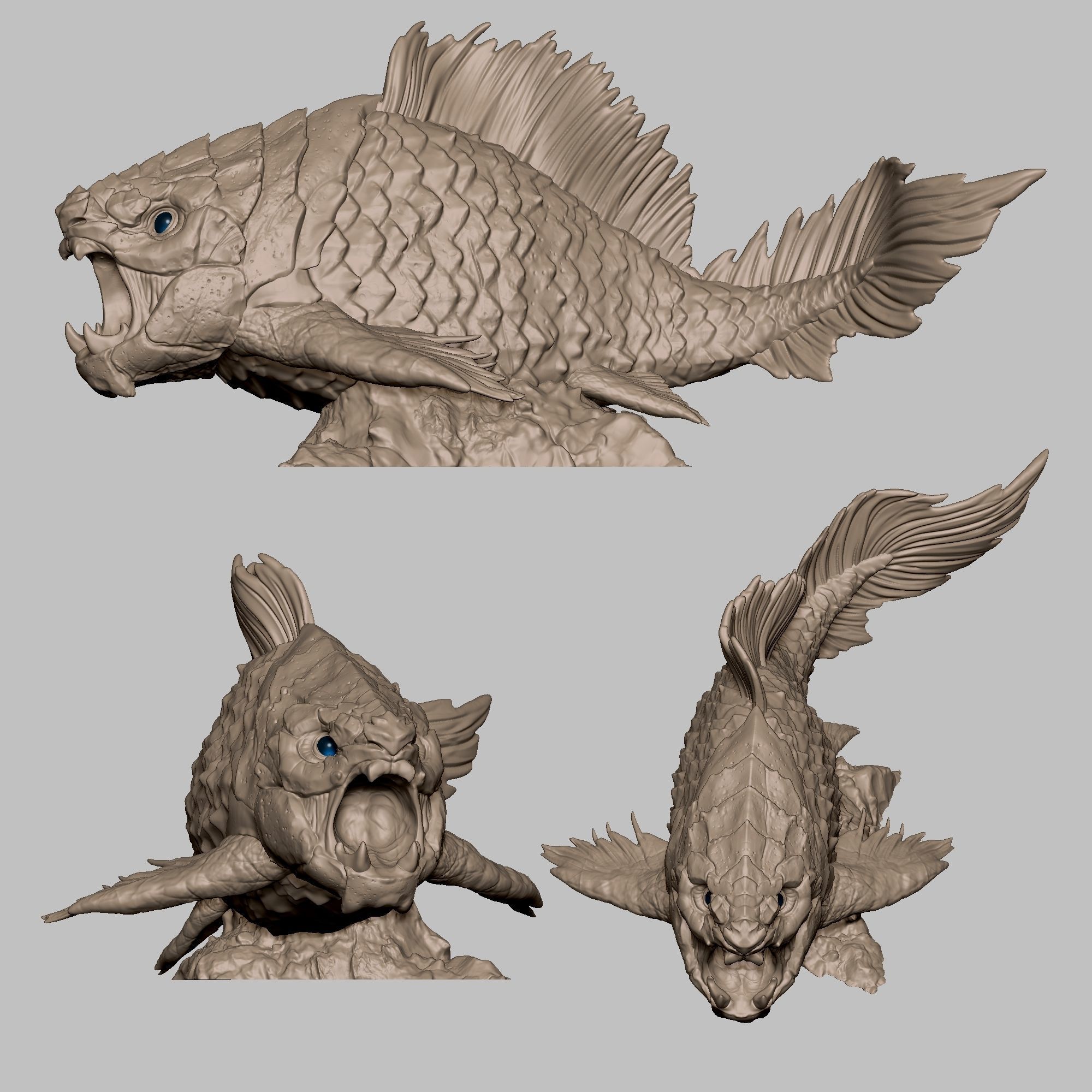 Dunkleosteus Monster 3D model 3D printable | CGTrader