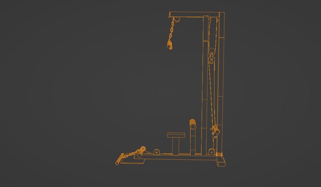 3D model Lat pull down machine for gym VR / AR / low-poly | CGTrader
