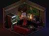 low poly 90S RETRO GAMING AND HACKER ROOM free 3D model | CGTrader