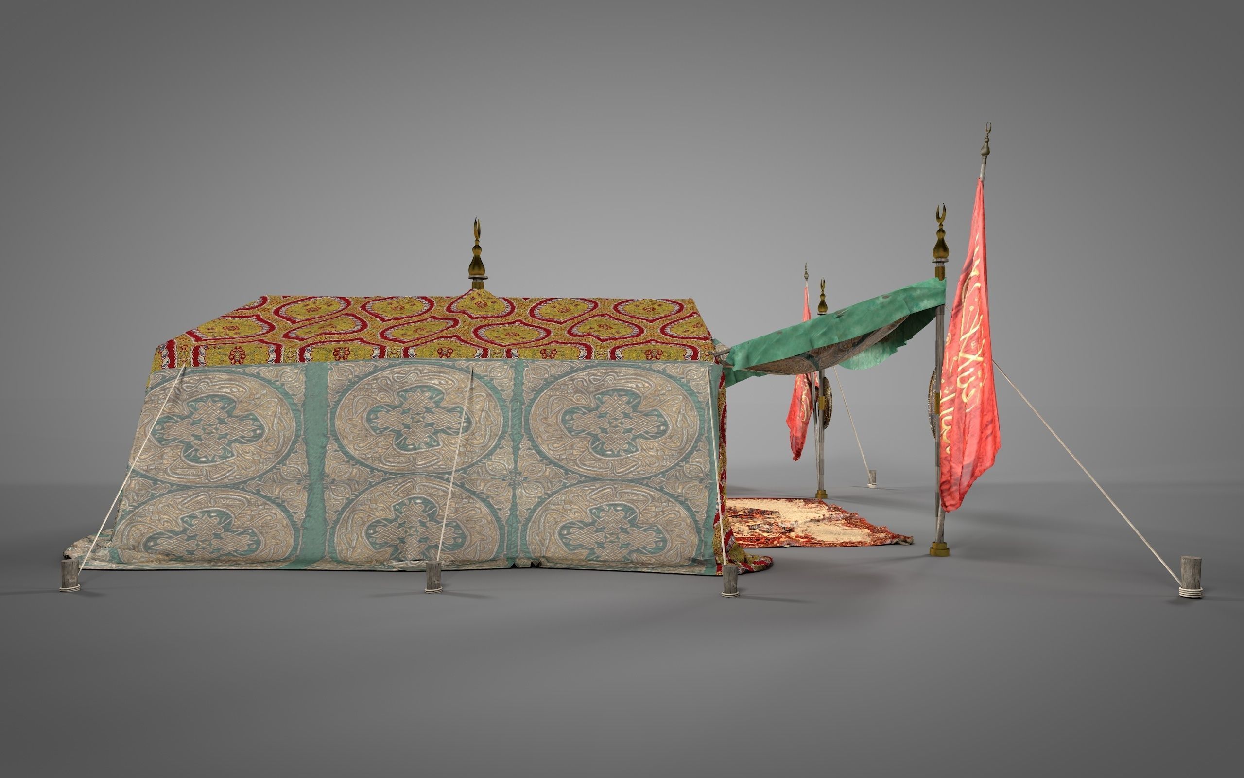 Medieval ottoman sultan war tent 3D model | CGTrader