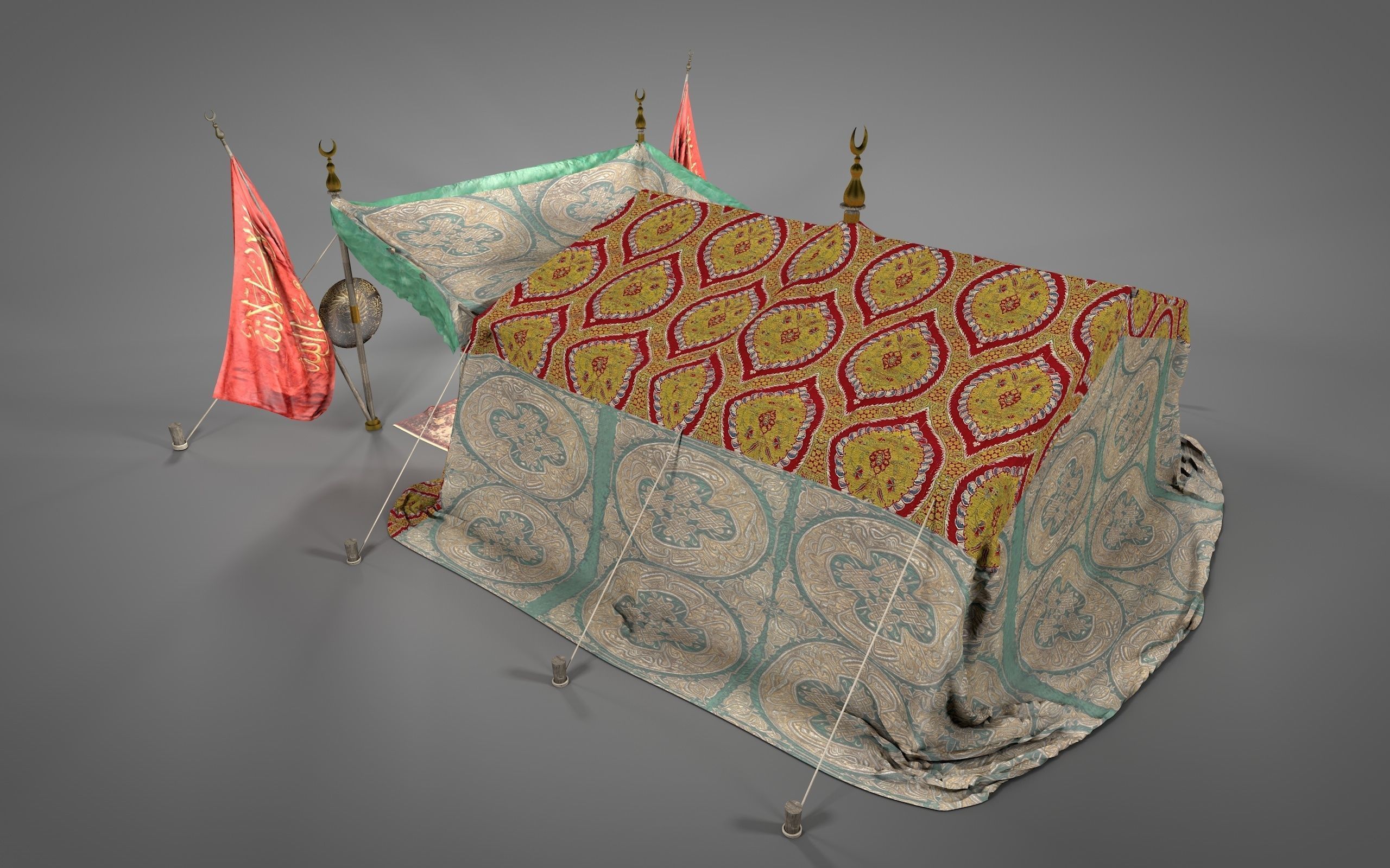 Medieval ottoman sultan war tent 3D model | CGTrader