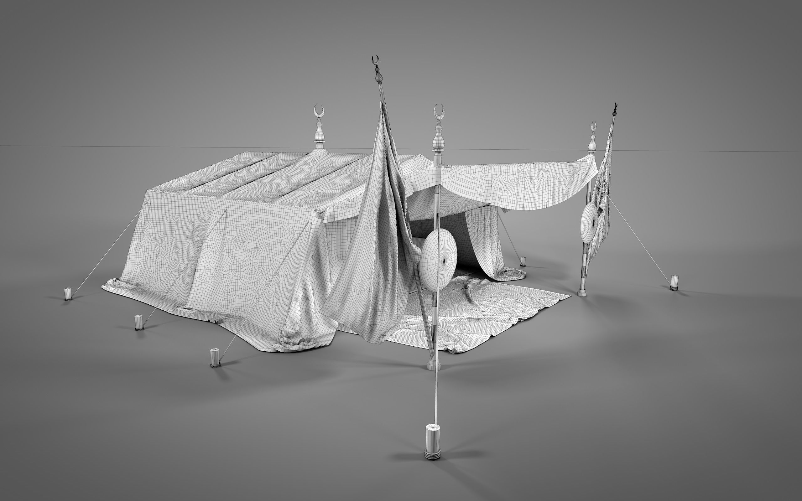 Medieval ottoman sultan war tent 3D model | CGTrader