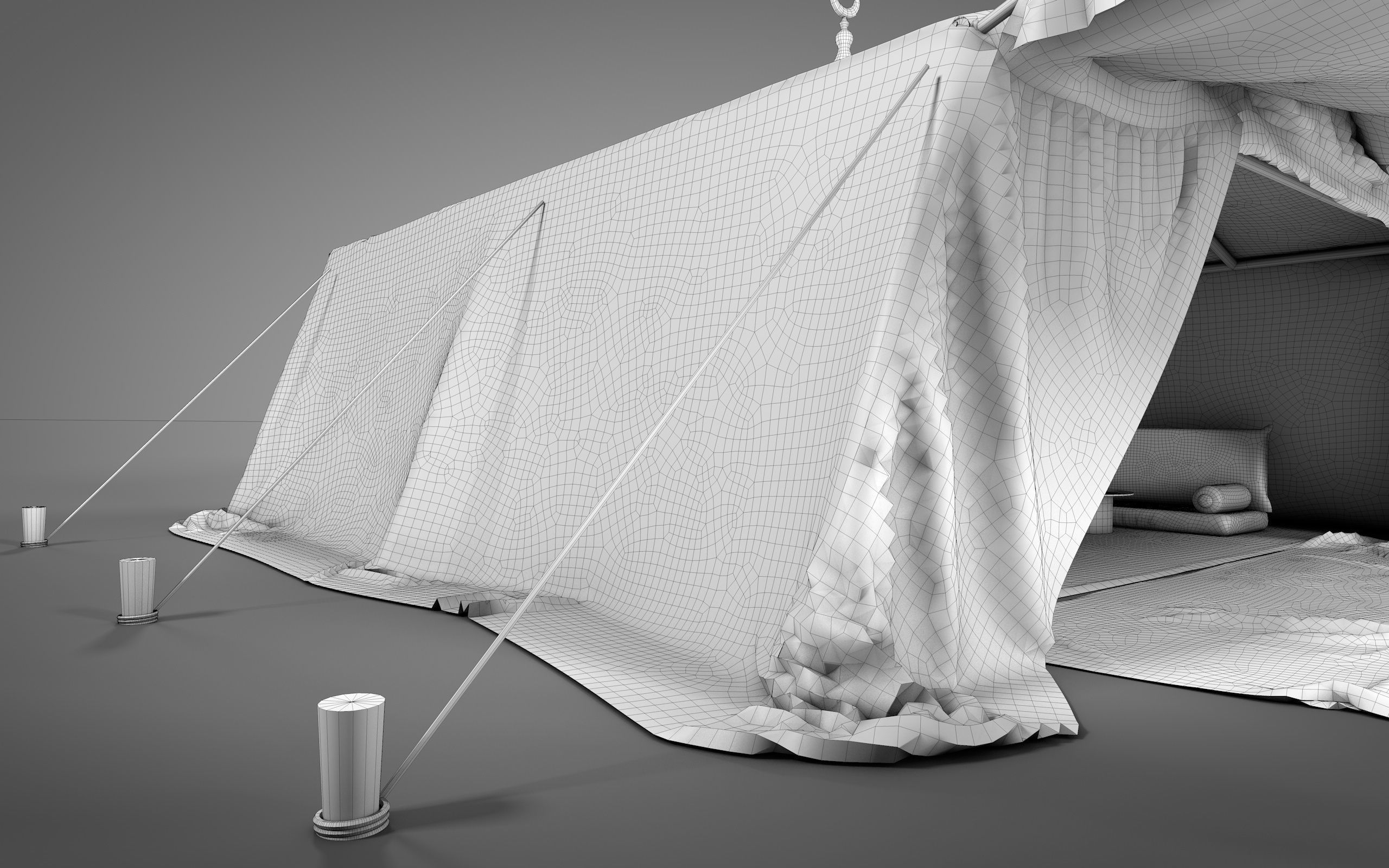 Medieval ottoman sultan war tent 3D model | CGTrader