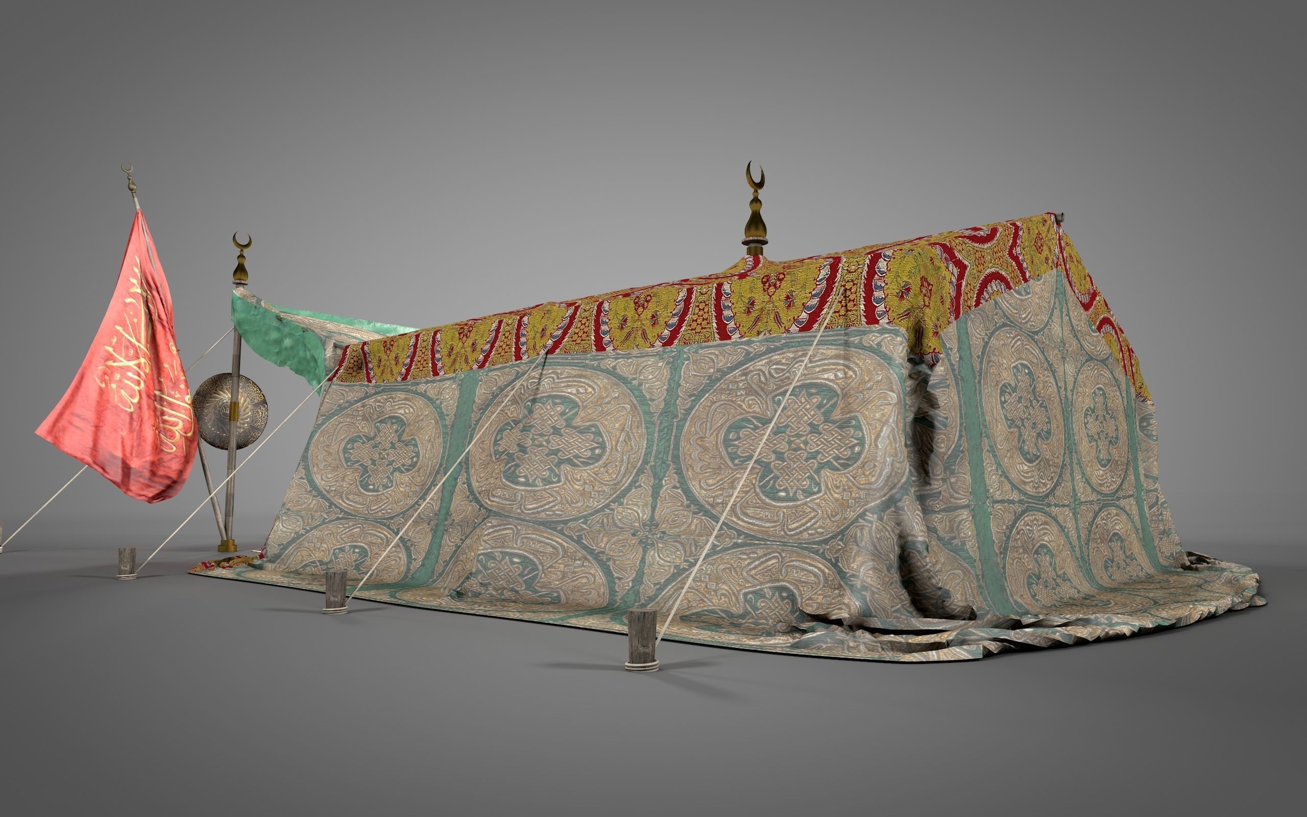 Medieval ottoman sultan war tent 3D model | CGTrader