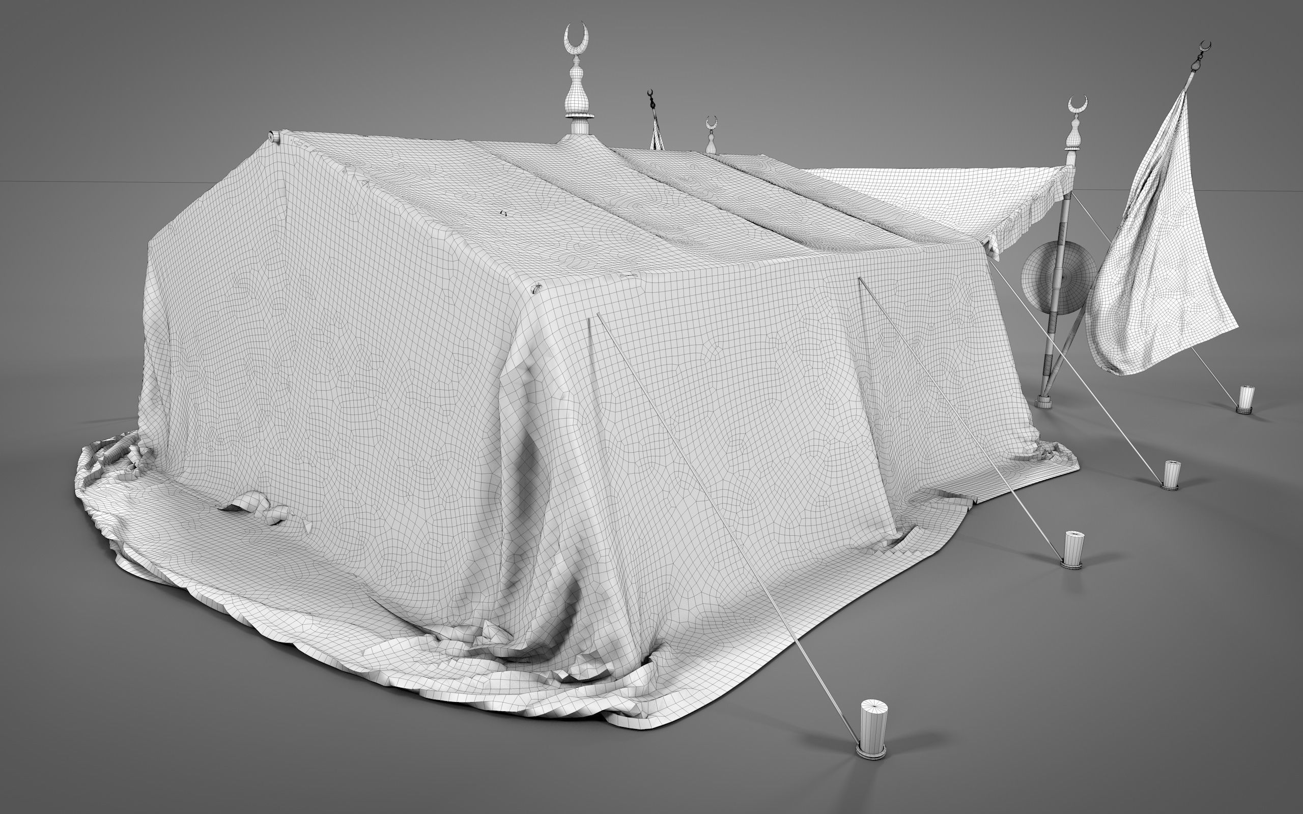 Medieval ottoman sultan war tent 3D model | CGTrader