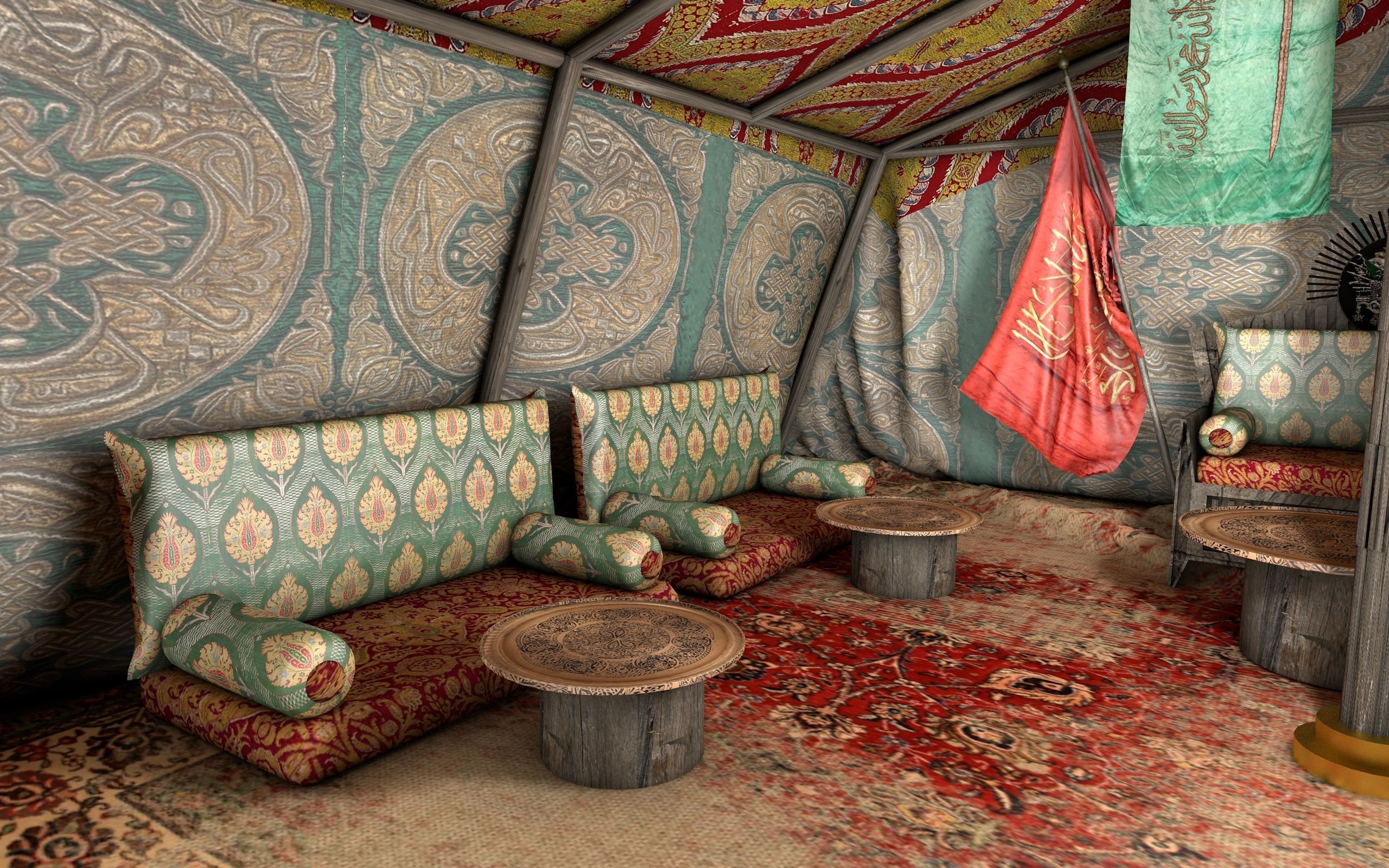 Medieval ottoman sultan war tent 3D model | CGTrader