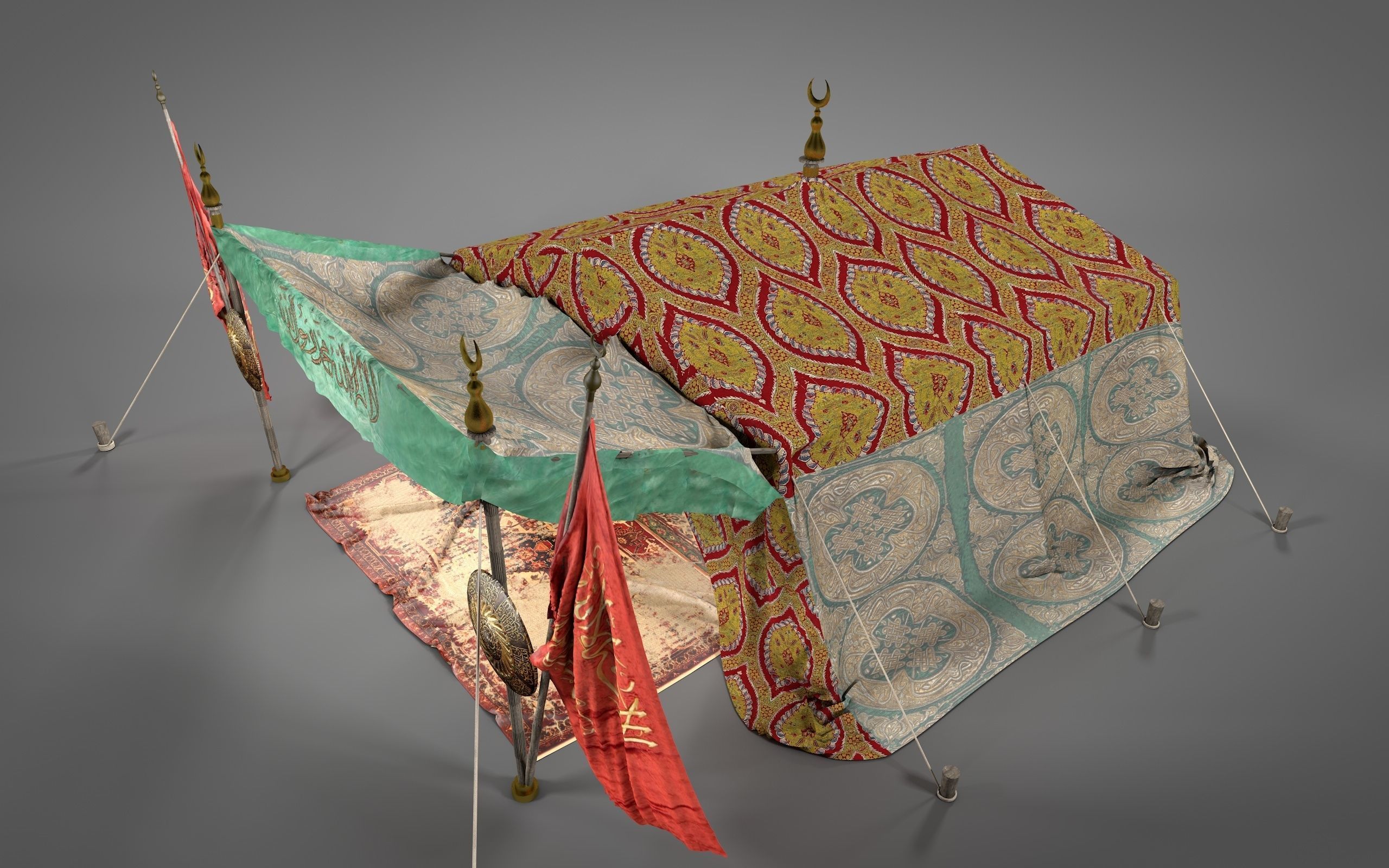 Medieval ottoman sultan war tent 3D model | CGTrader