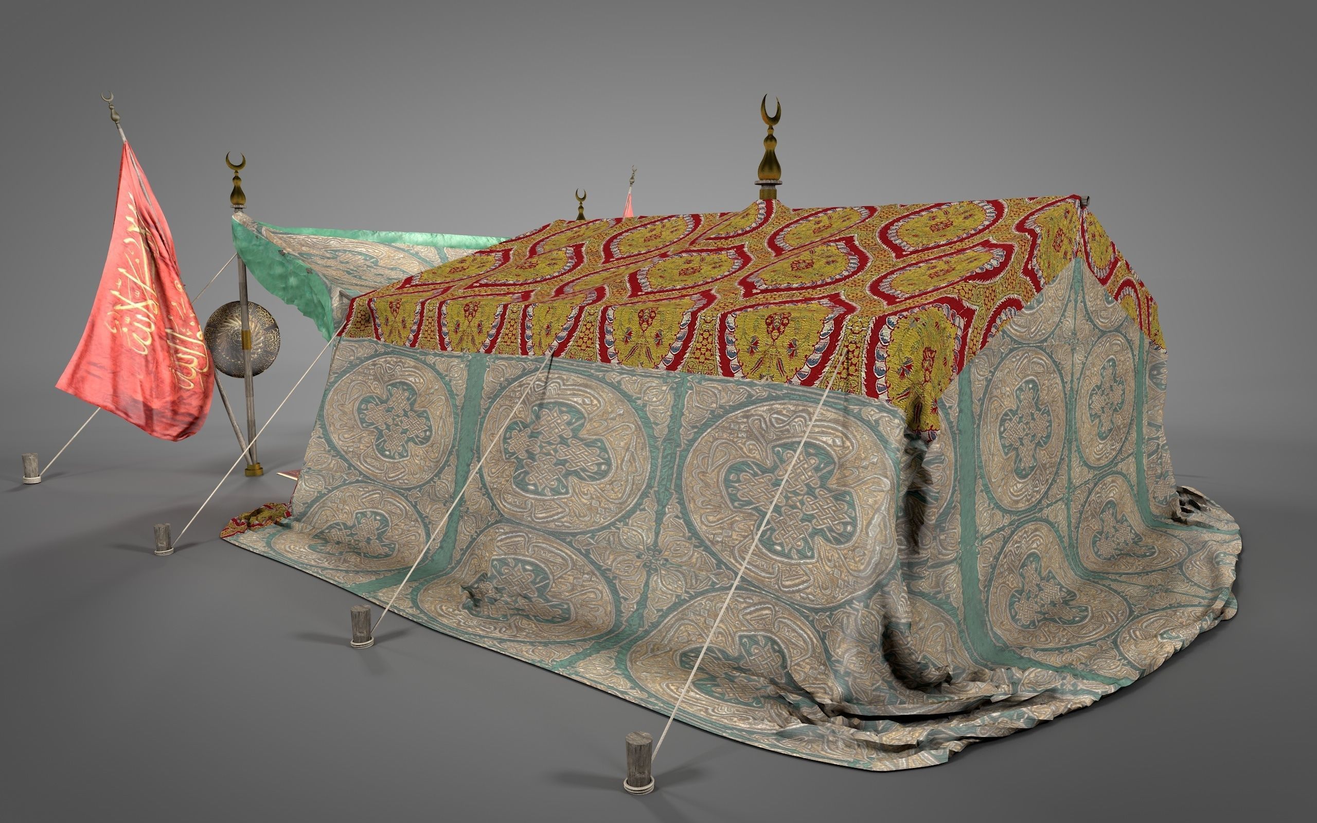Medieval ottoman sultan war tent 3D model | CGTrader