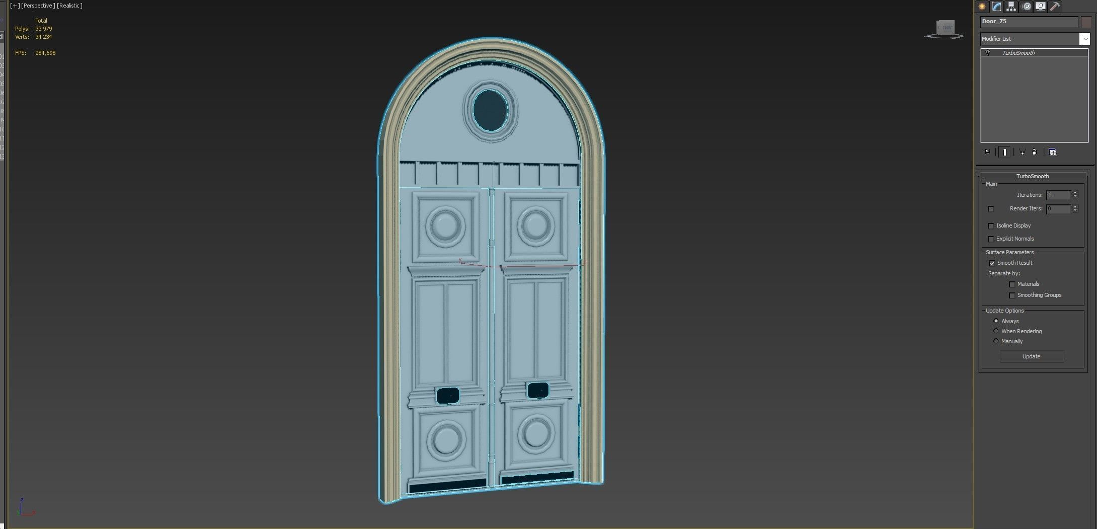 Entrance classic door 75 3D model | CGTrader