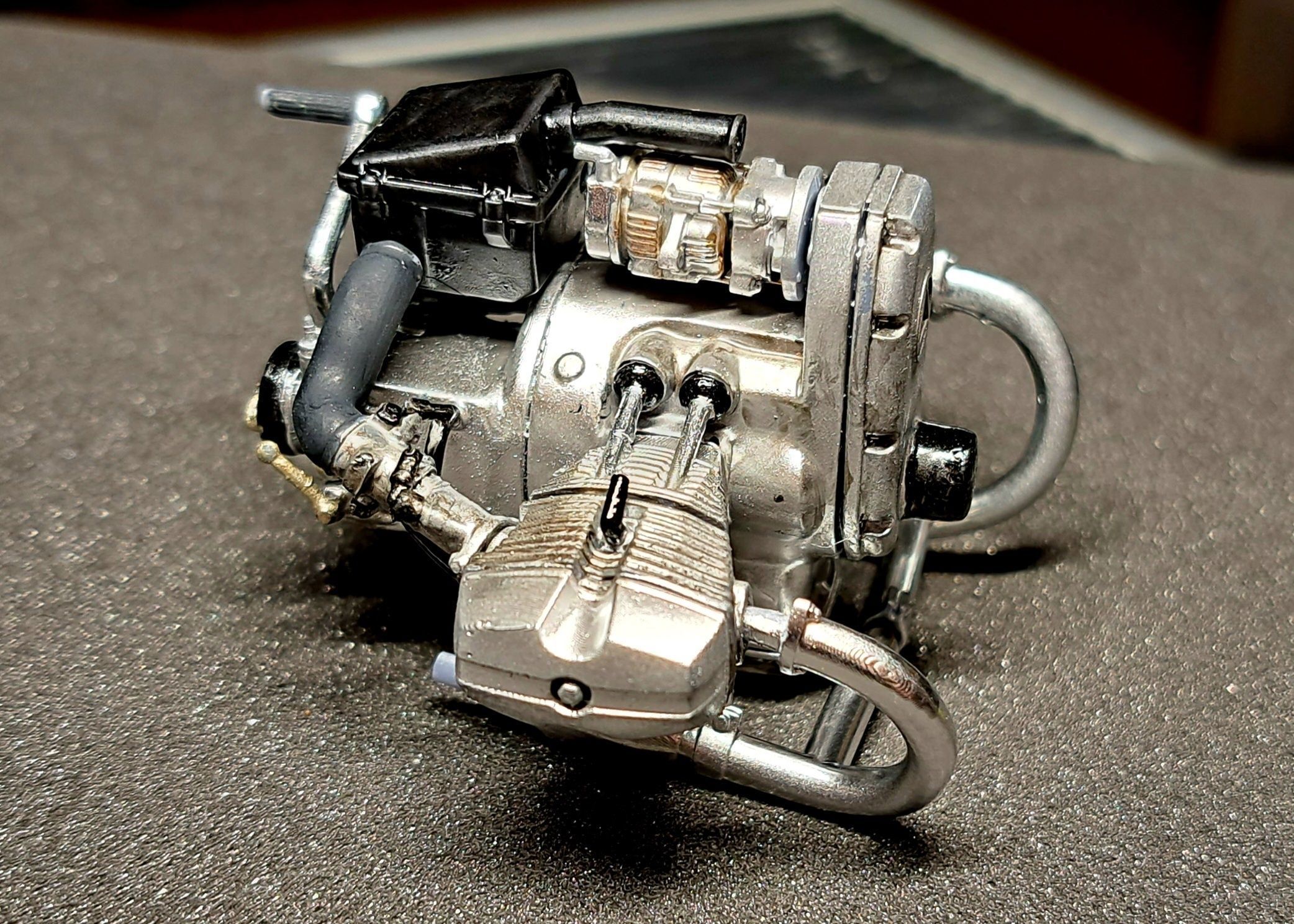 Engine of motorcycle Ural 12 scale free 3D model 3D printable | CGTrader