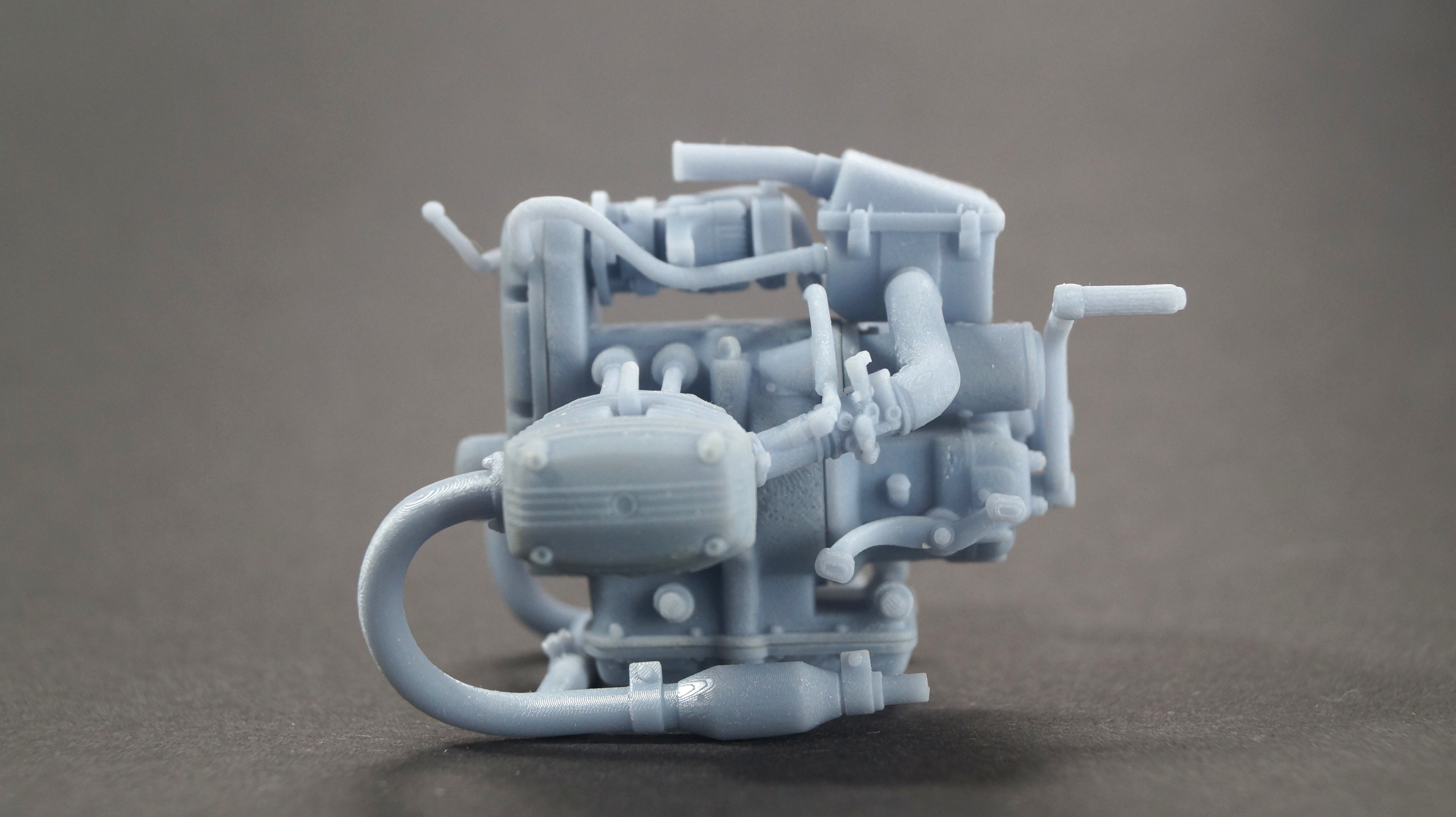 Engine of motorcycle Ural 12 scale free 3D model 3D printable | CGTrader
