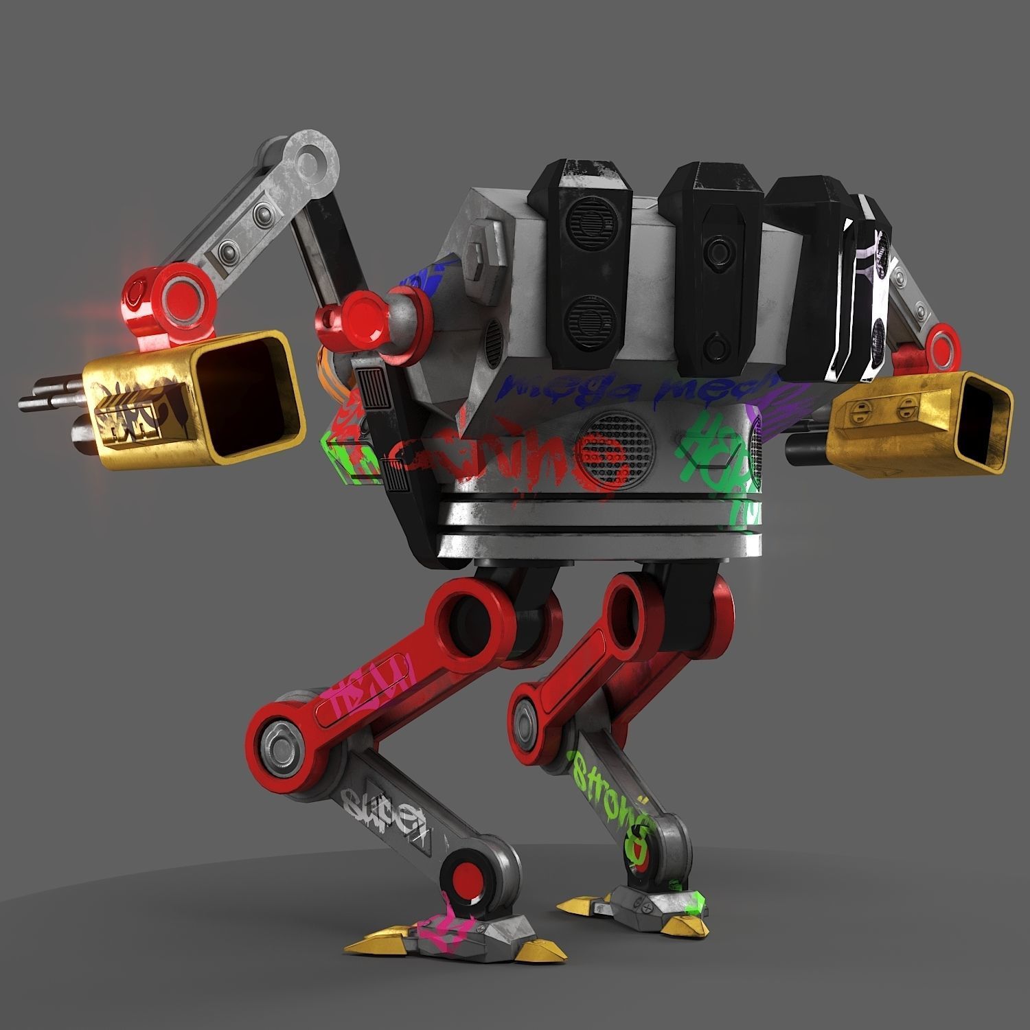 3D model graphity mech VR / AR / low-poly | CGTrader