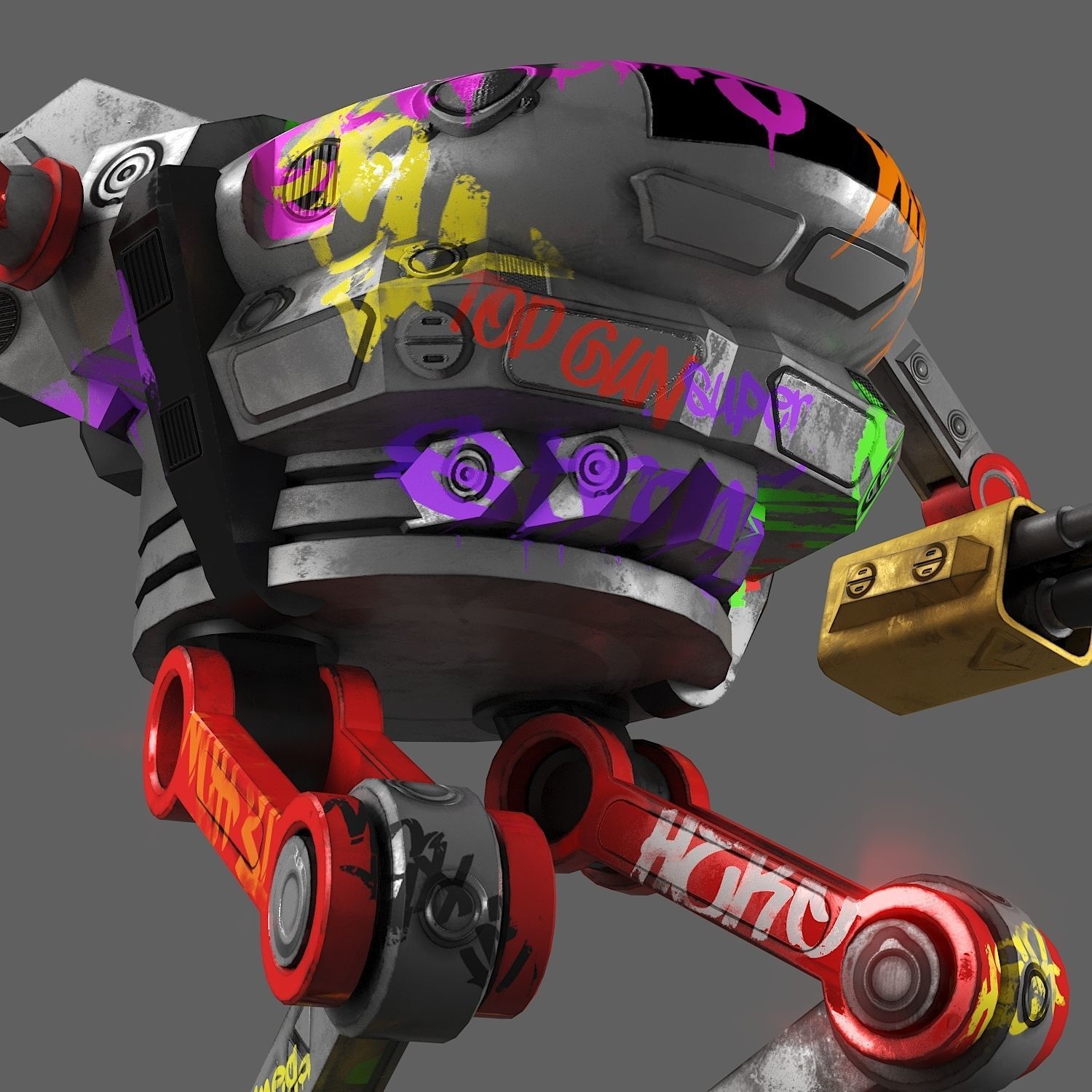 3D model graphity mech VR / AR / low-poly | CGTrader