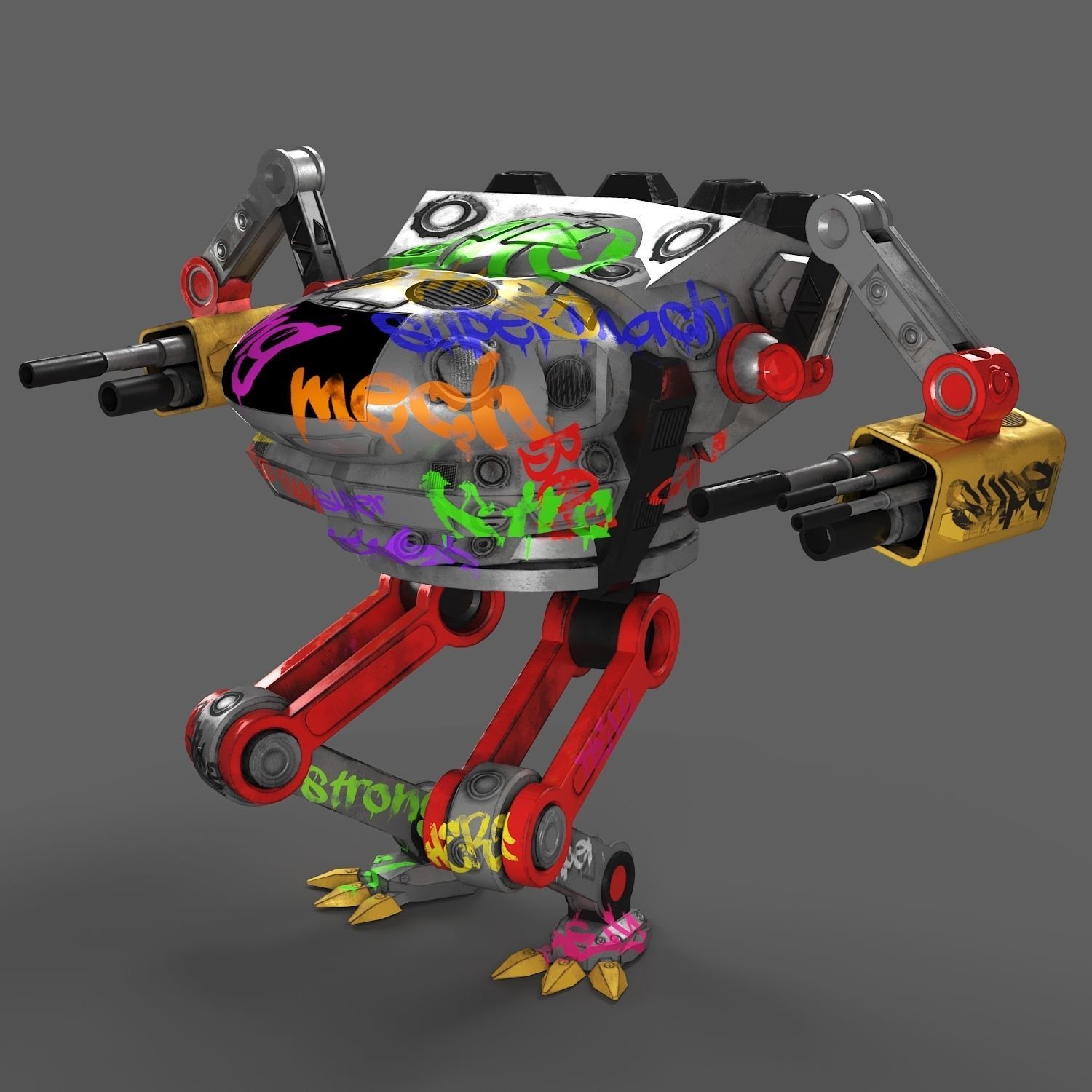 3D model graphity mech VR / AR / low-poly | CGTrader