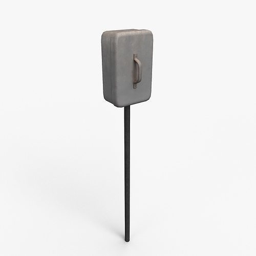3D model Vintage Wall Electric Box Low Poly VR / AR / low-poly | CGTrader