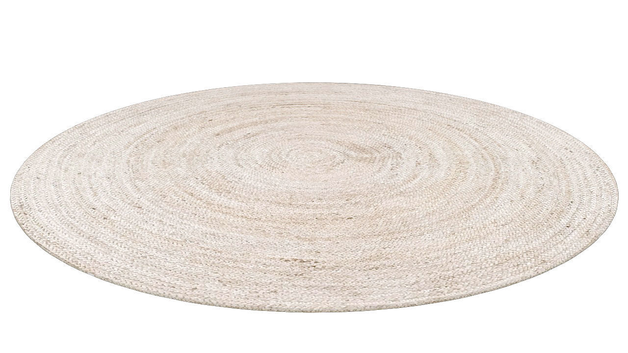Round raffia carpet 3D model | CGTrader