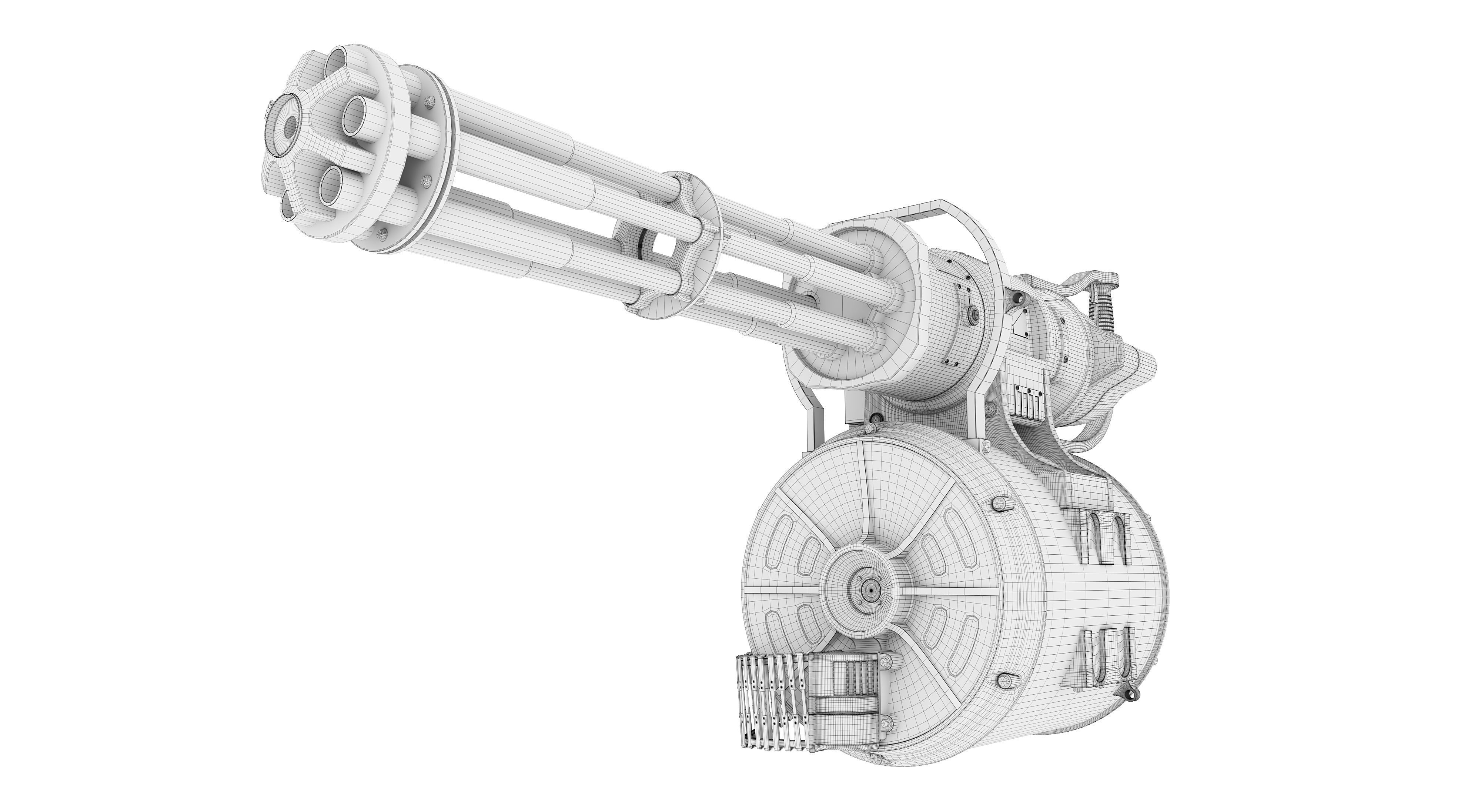 Mini Machine Gun 3D model | CGTrader