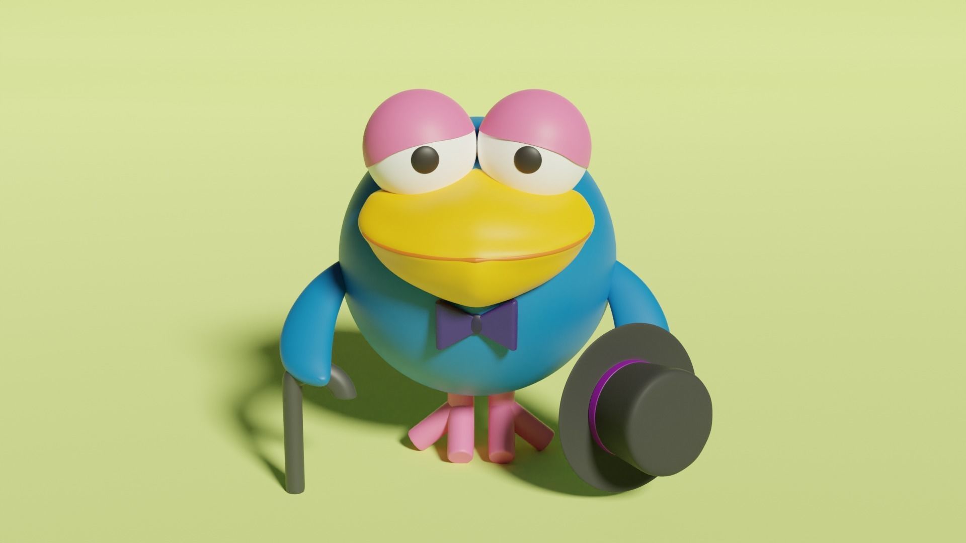 Character model from the cartoon Smeshariki free 3D model | CGTrader