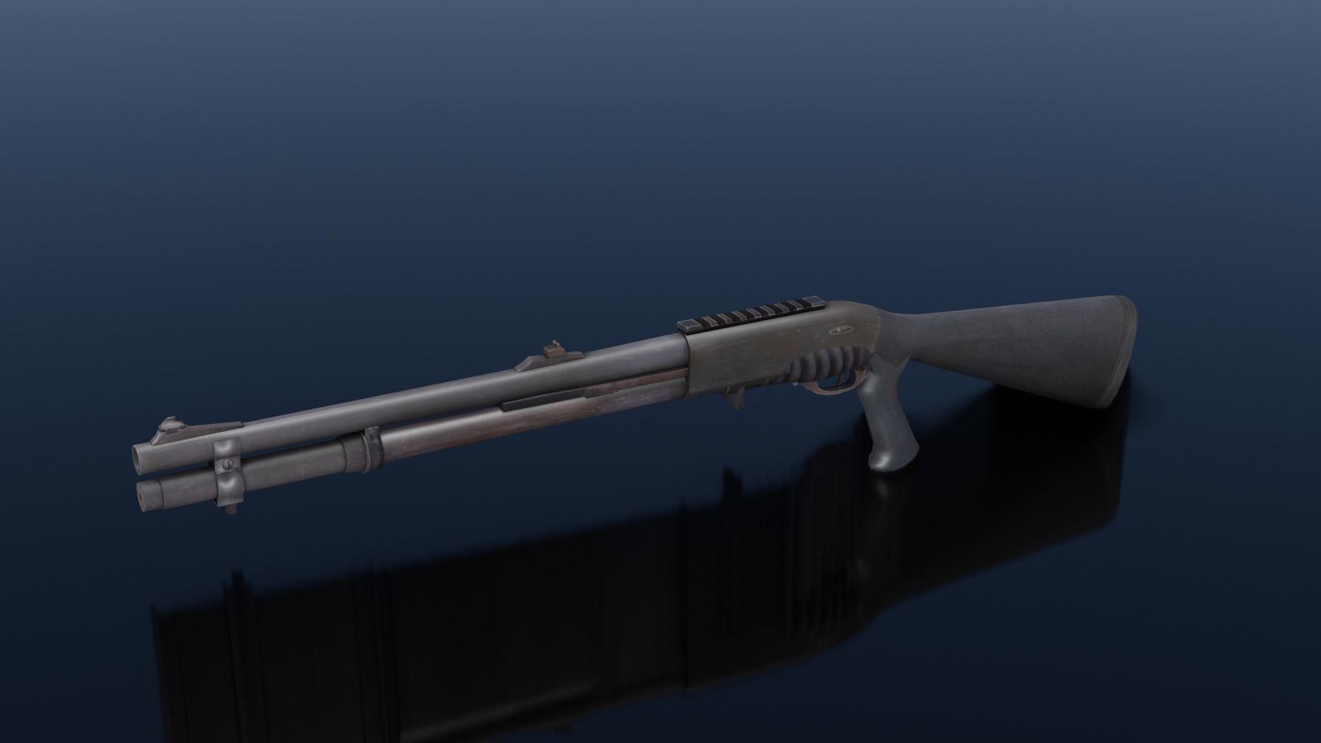 Low Poly Shotgun with textures free VR / AR / low-poly 3D model | CGTrader