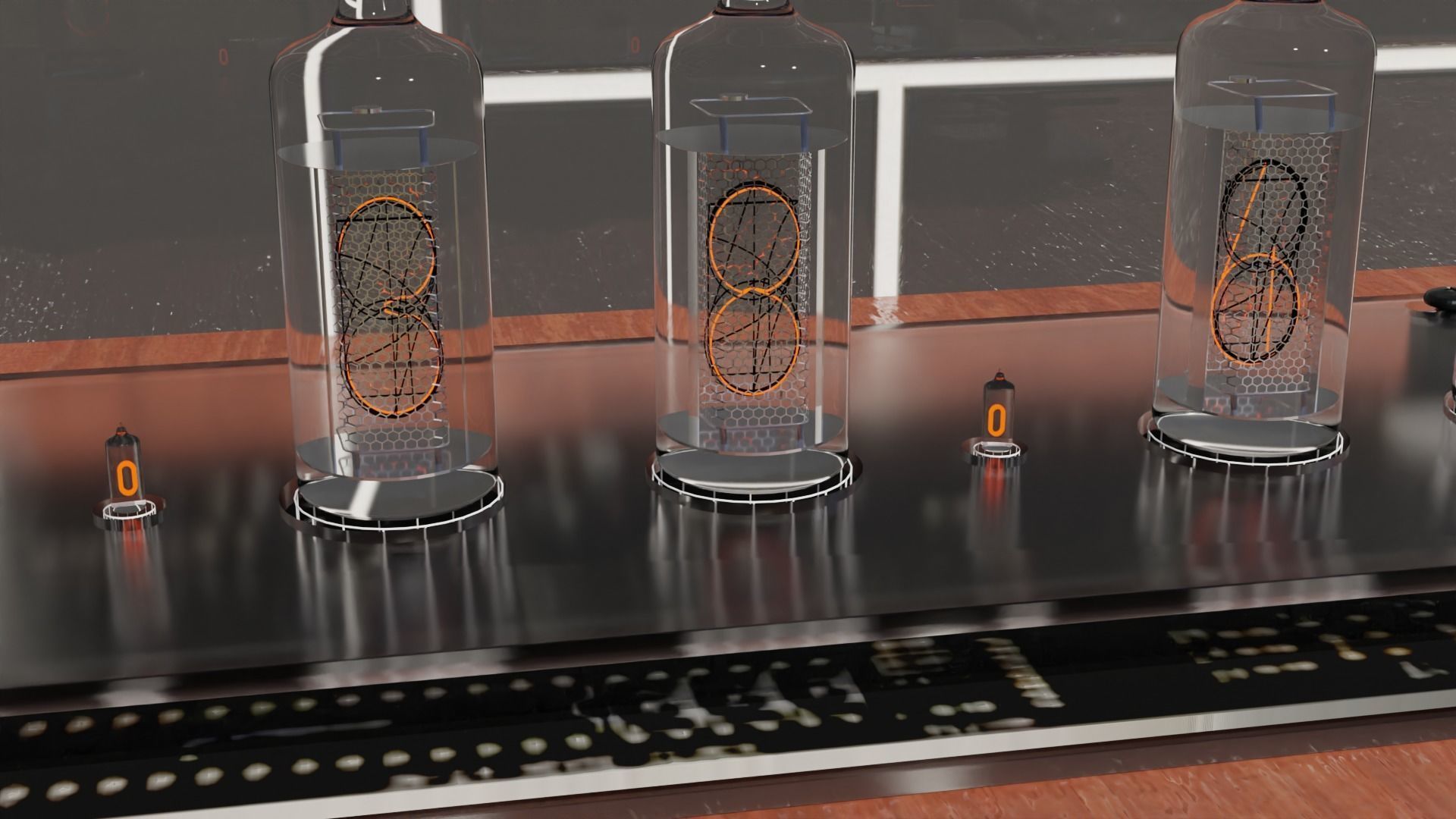 Nixie Tube Clock 3D model | CGTrader