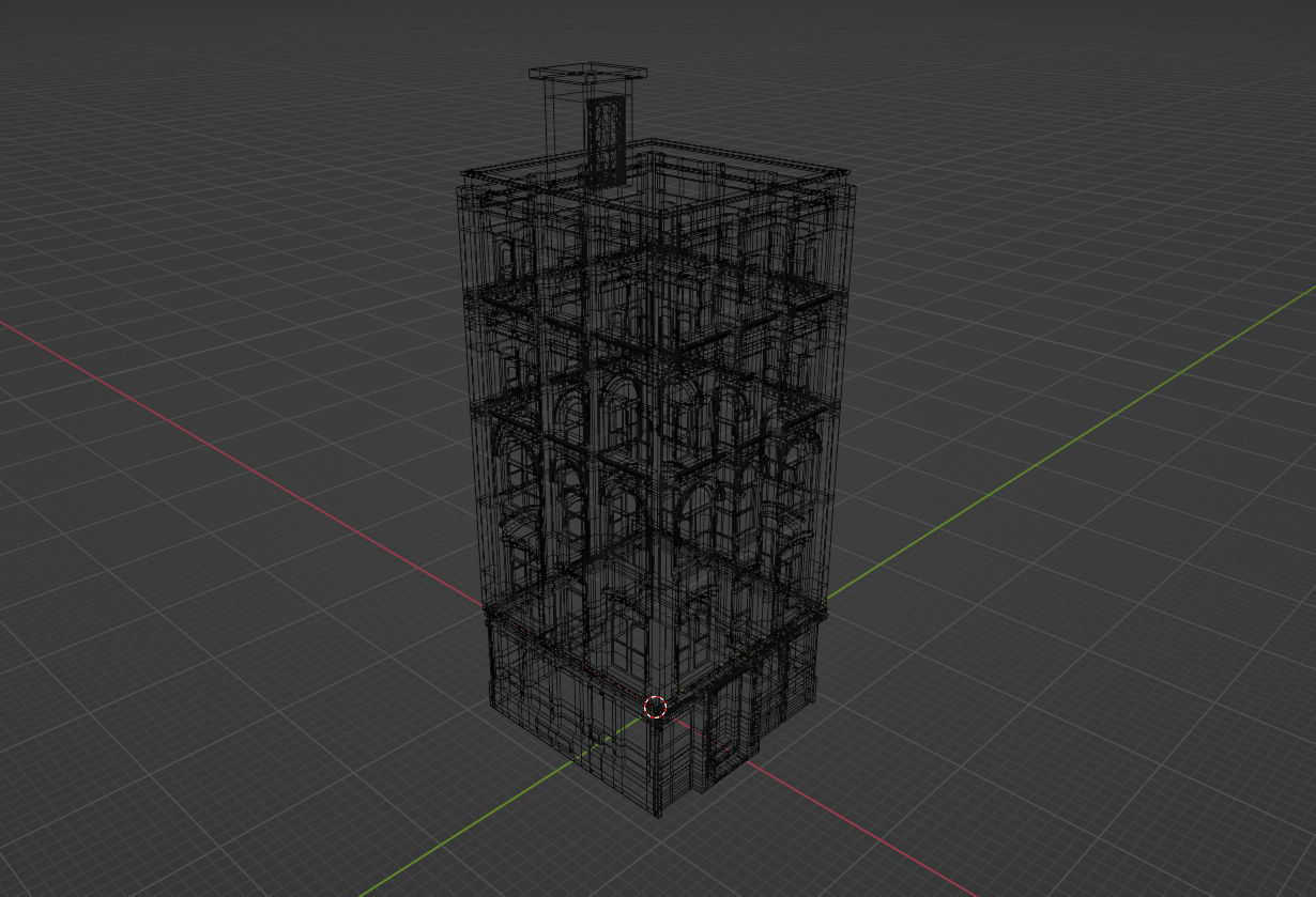 Brick Block Building free 3D model | CGTrader