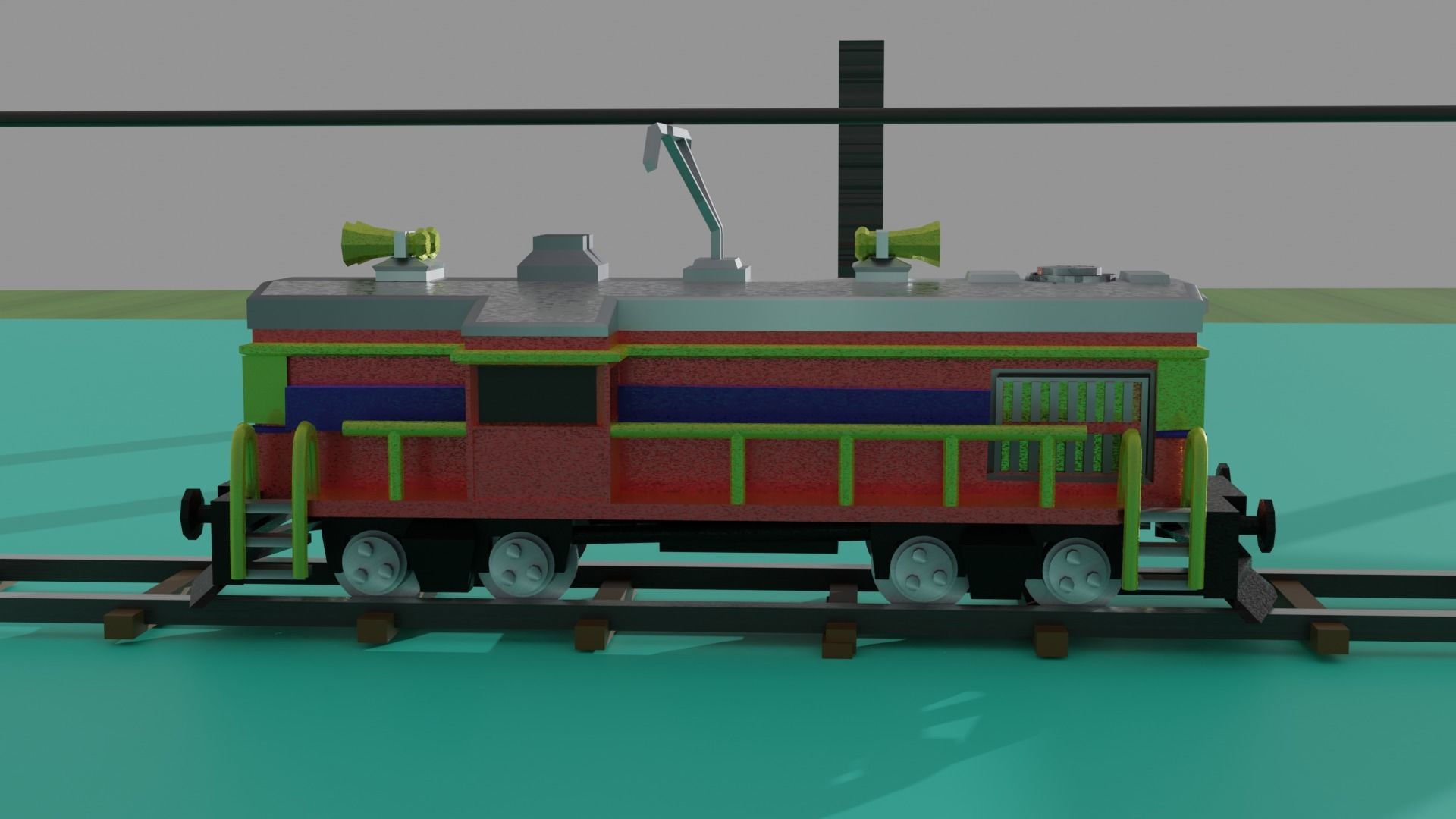 3D TRAIN WITH BOTH SIDE ENGINE 3D model animated | CGTrader