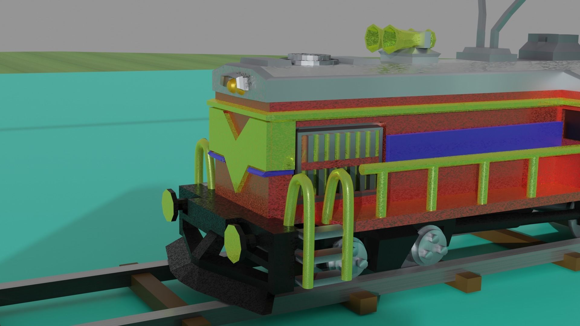 3D TRAIN WITH BOTH SIDE ENGINE 3D model animated | CGTrader